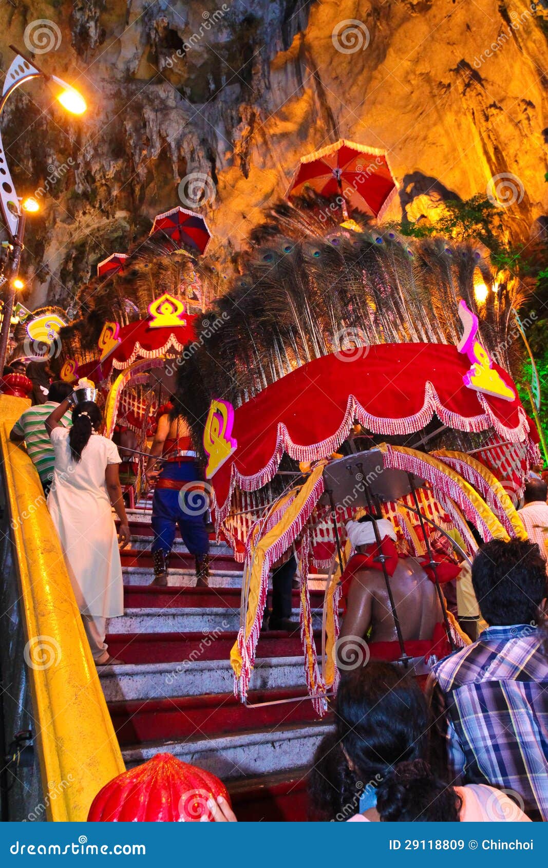Kavadi Bearer on the Way Up To Batu Cave Editorial Stock Image - Image ...