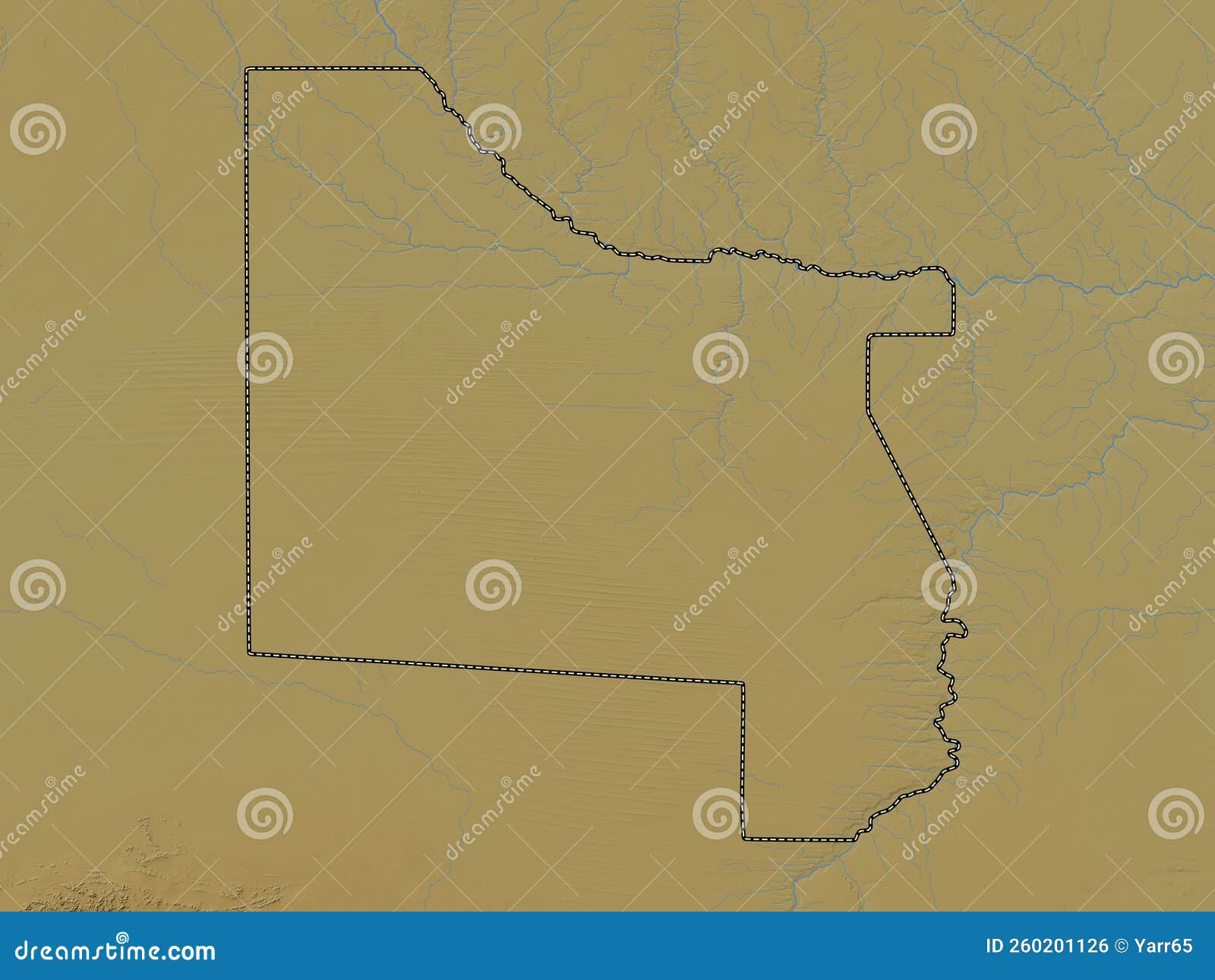 Kavango West, Namibia. Physical. No Legend Stock Illustration ...