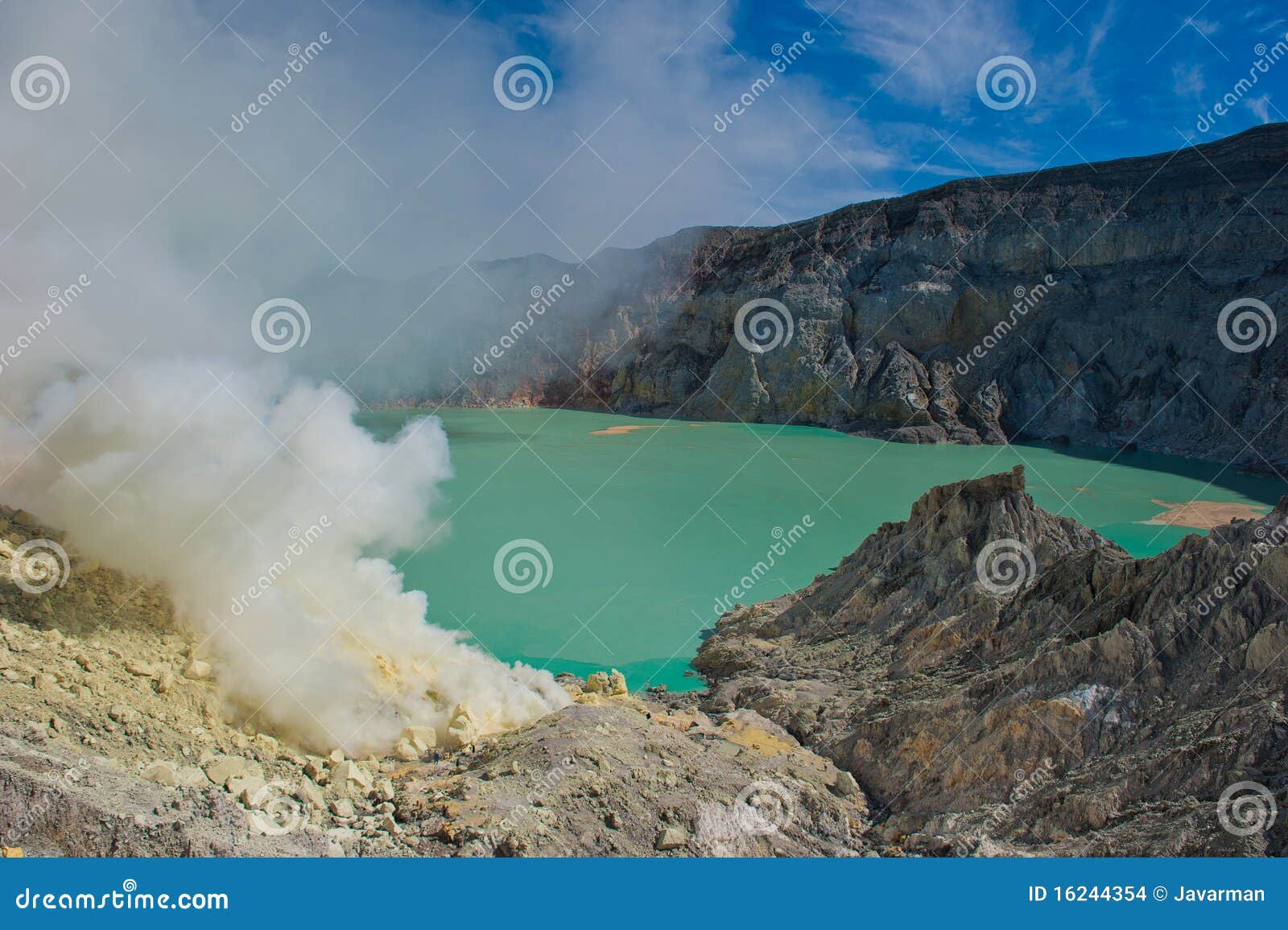 Ijen Volcano Blue Flames At Night View Stock Photo | CartoonDealer.com ...