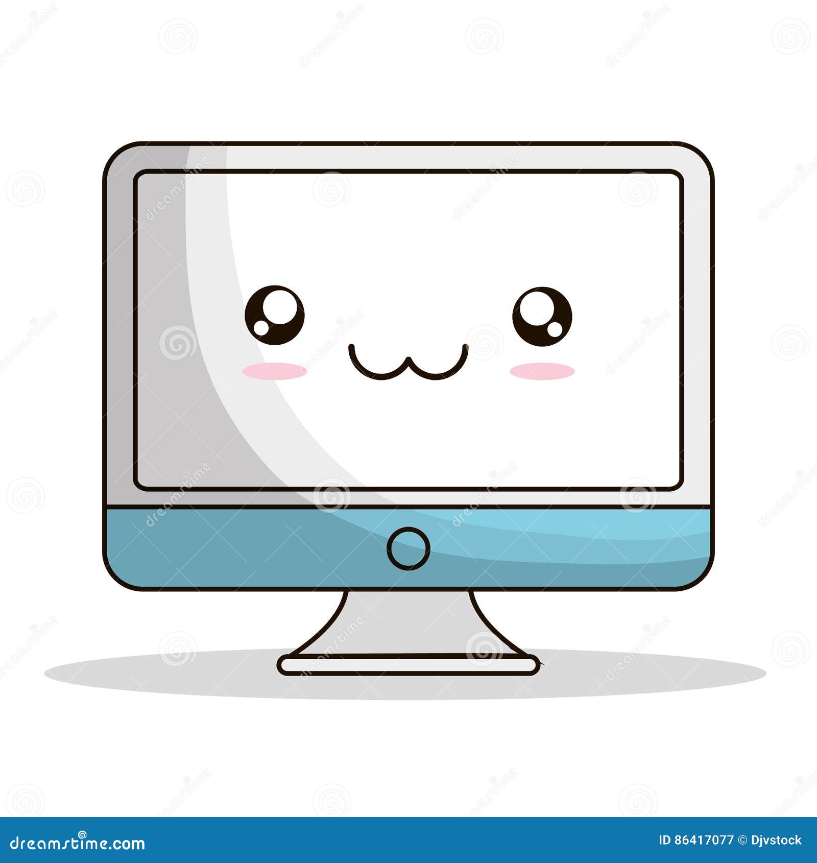 Kawaii Cartoon Technology Design Stock Illustration - Illustration of ...