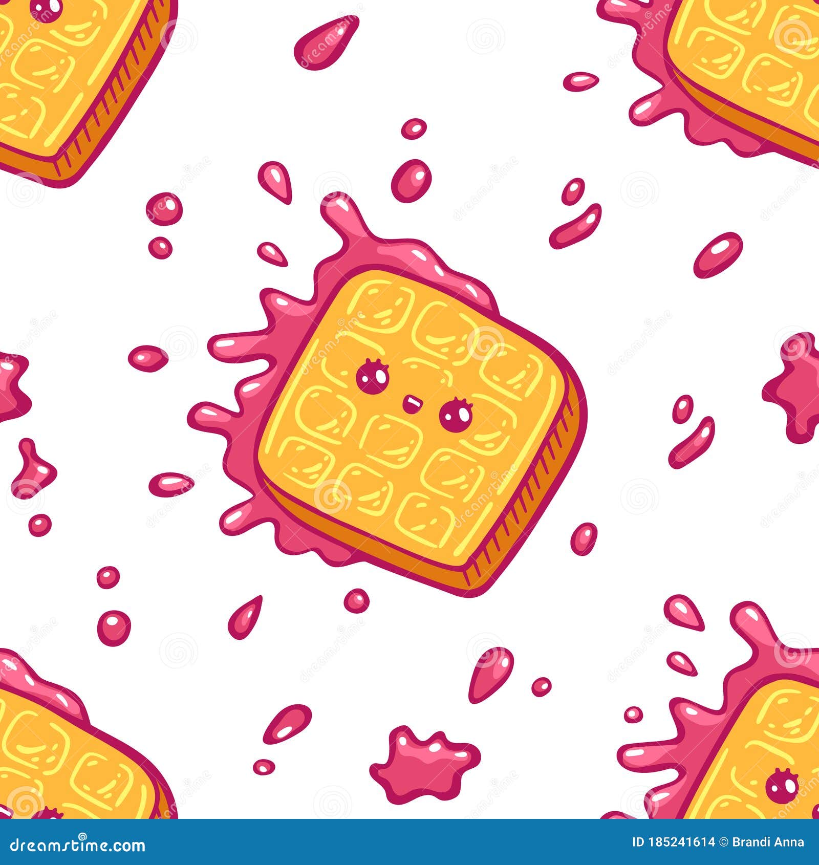Waffles Seamless Texture Vector Background 67341014