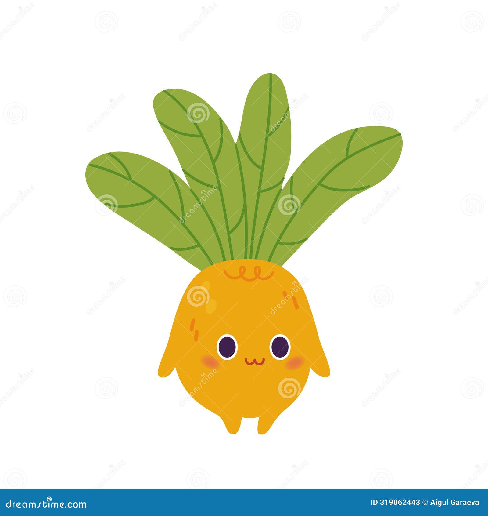 Cute Mandrake Roots. Magic Plants. Watercolor Isolated Cartoon ...