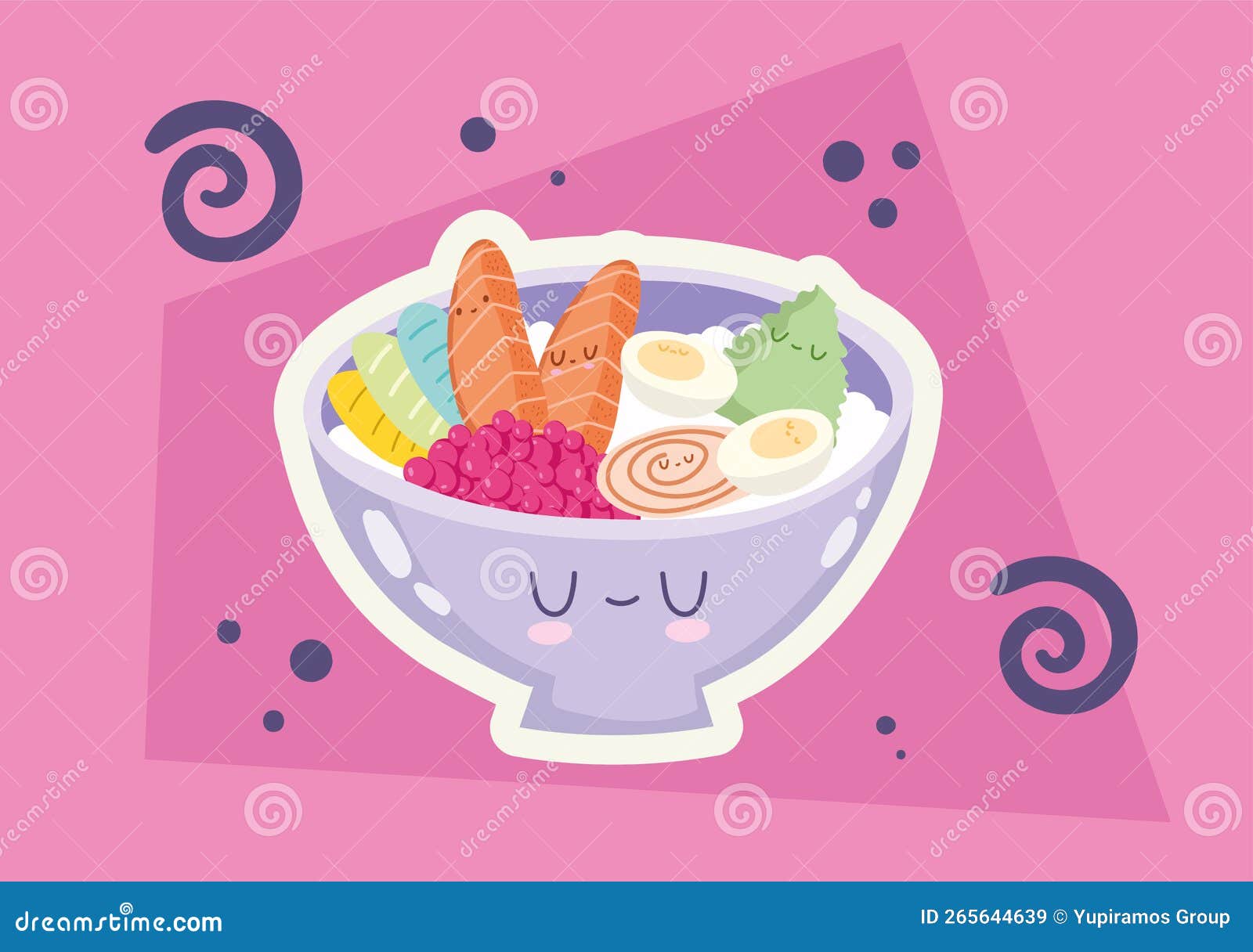 Kawaii cute soup stock vector. Illustration of vector - 265644639