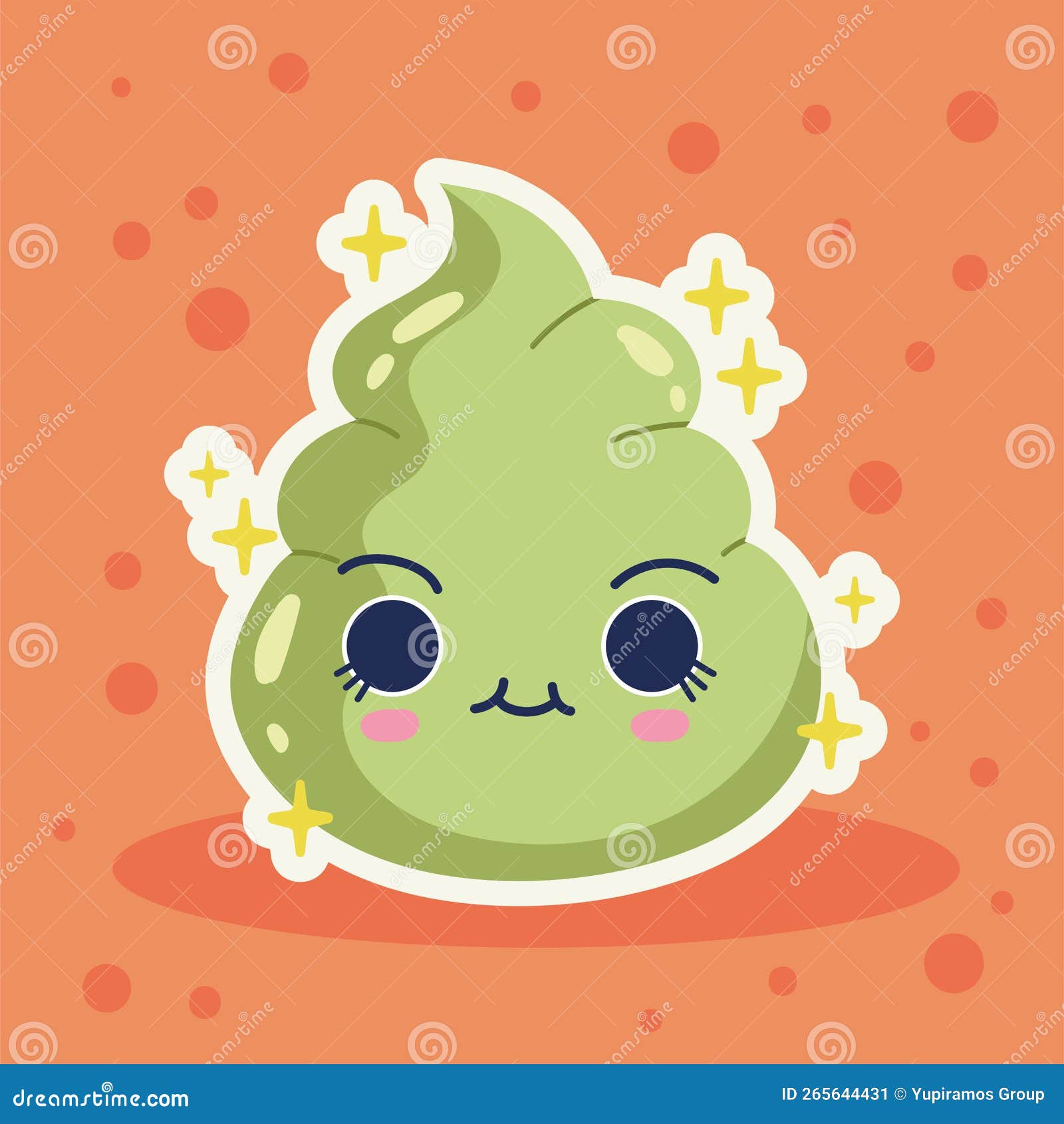 Kawaii cute wasabi stock vector. Illustration of fresh - 265644431