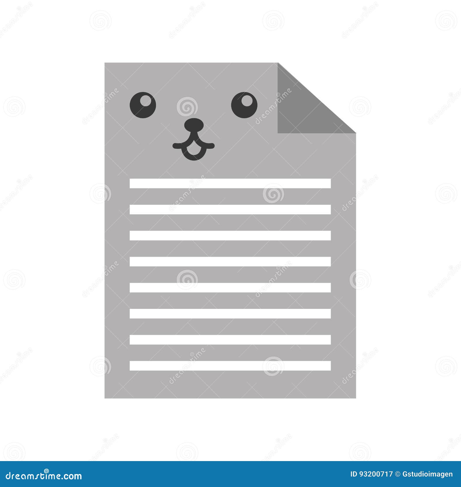 Kawaii Document Cartoon | CartoonDealer.com #93200717