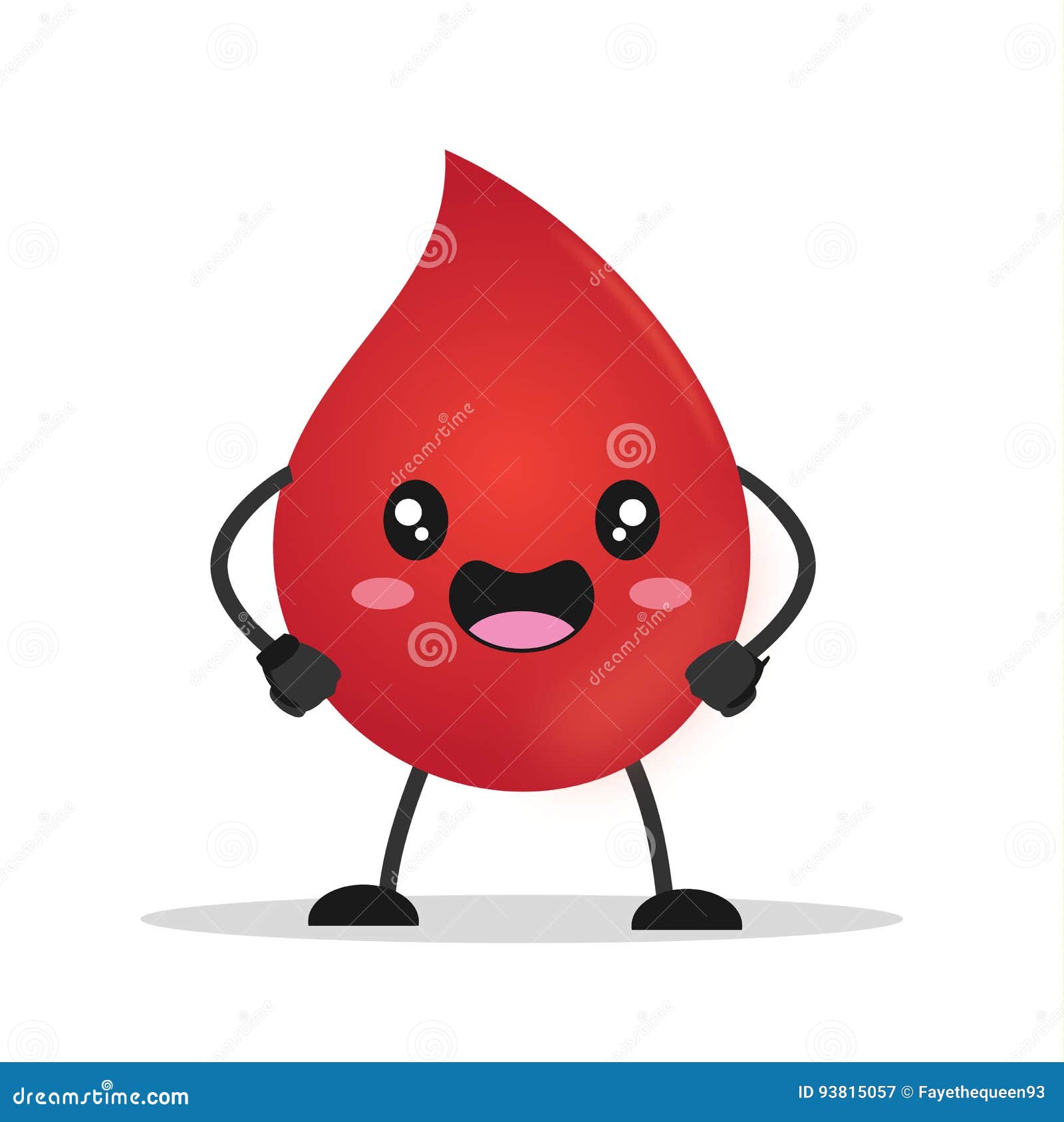 Kawaii Red Blood Cells Vector Illustrations | CartoonDealer.com #222624444
