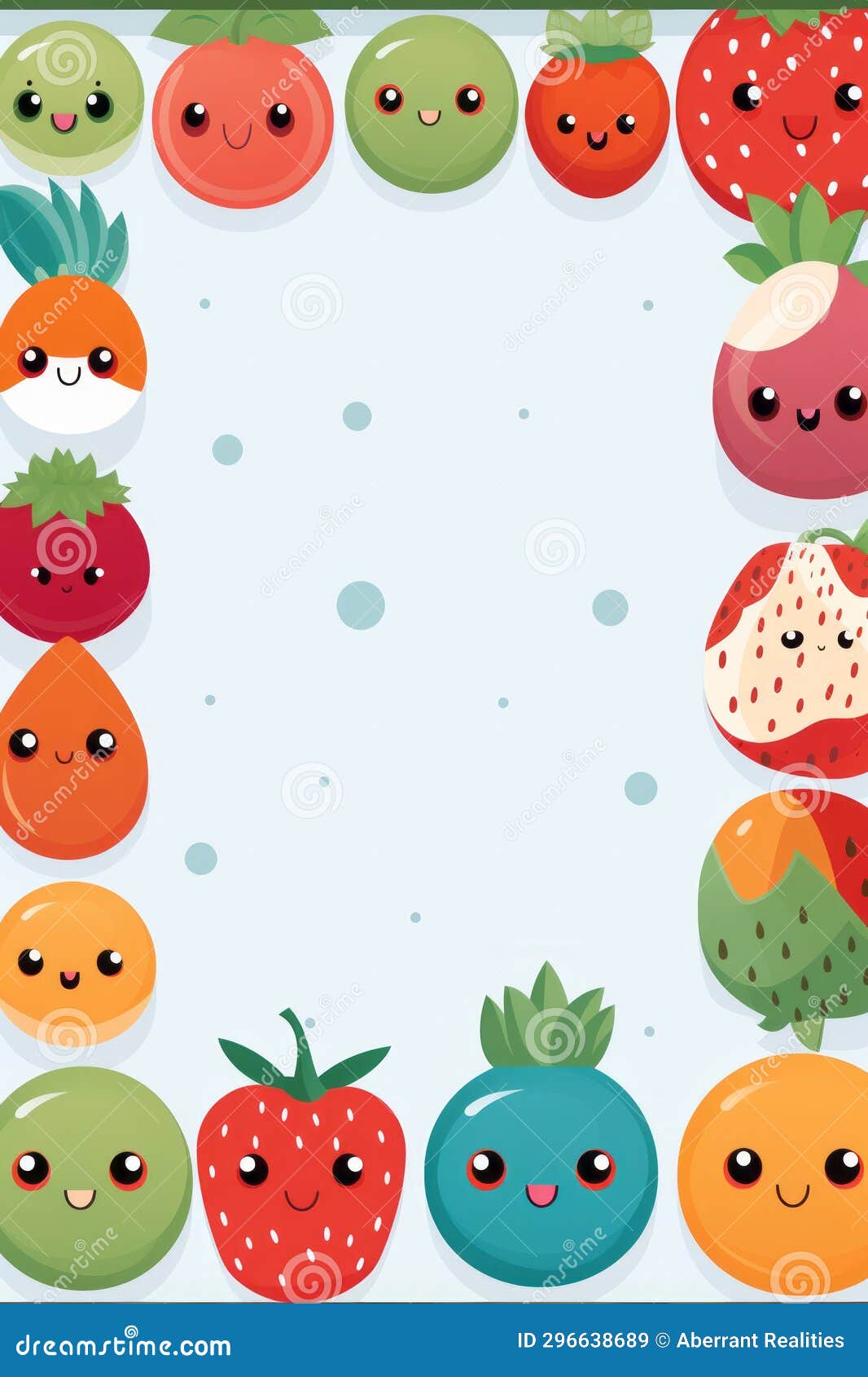 Cartoon Fruits And Vegetables Borders Fruits And Vegetables Border