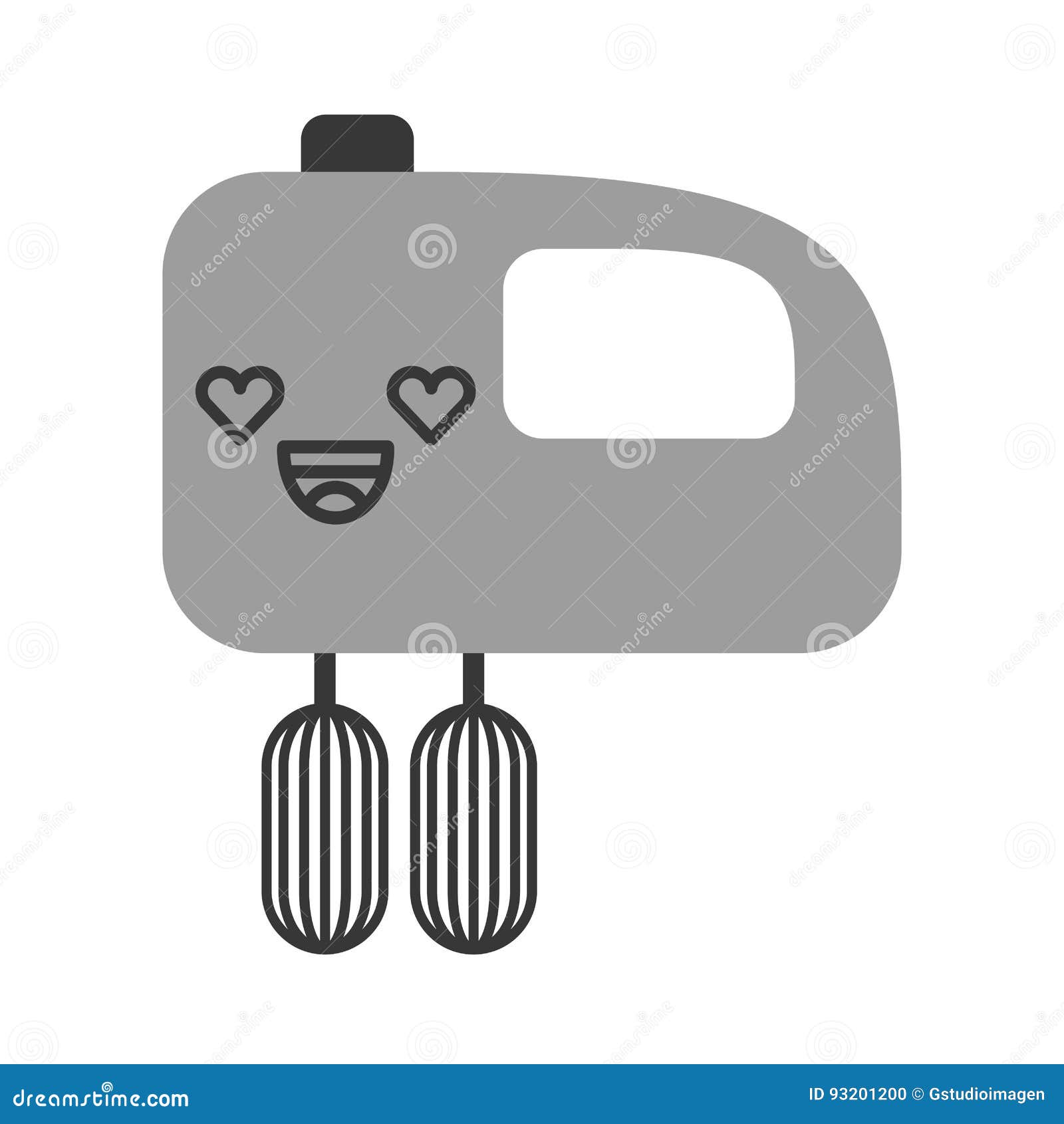Kawaii Kitchen Mixer Cartoon Stock Vector - Illustration of kitchen ...