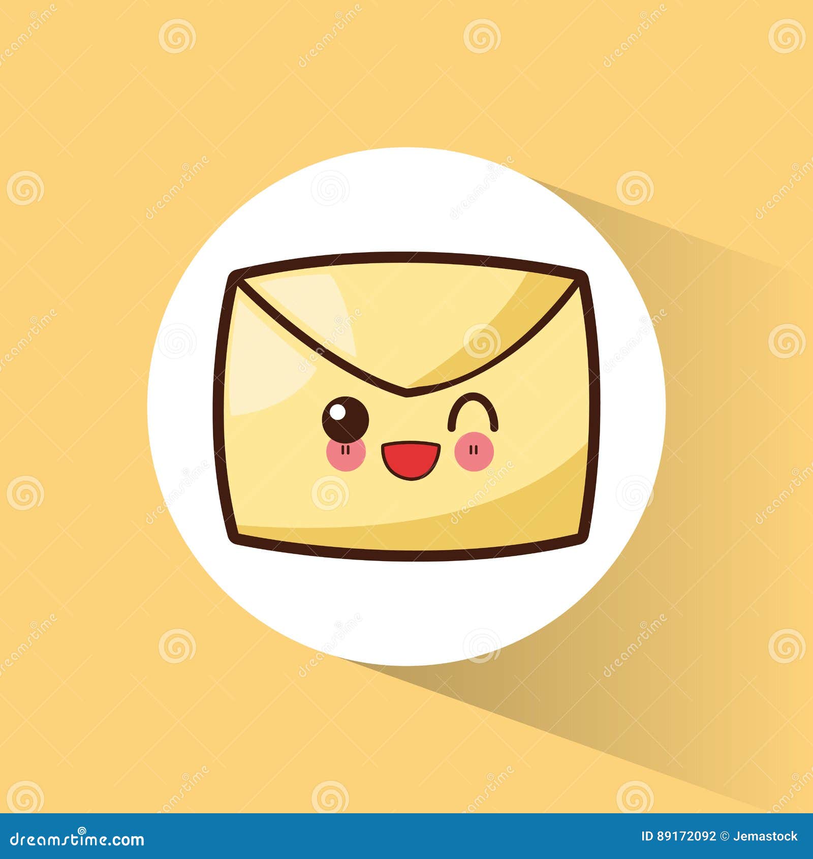 Kawaii Message Envelope Image Royalty-Free Cartoon | CartoonDealer.com ...