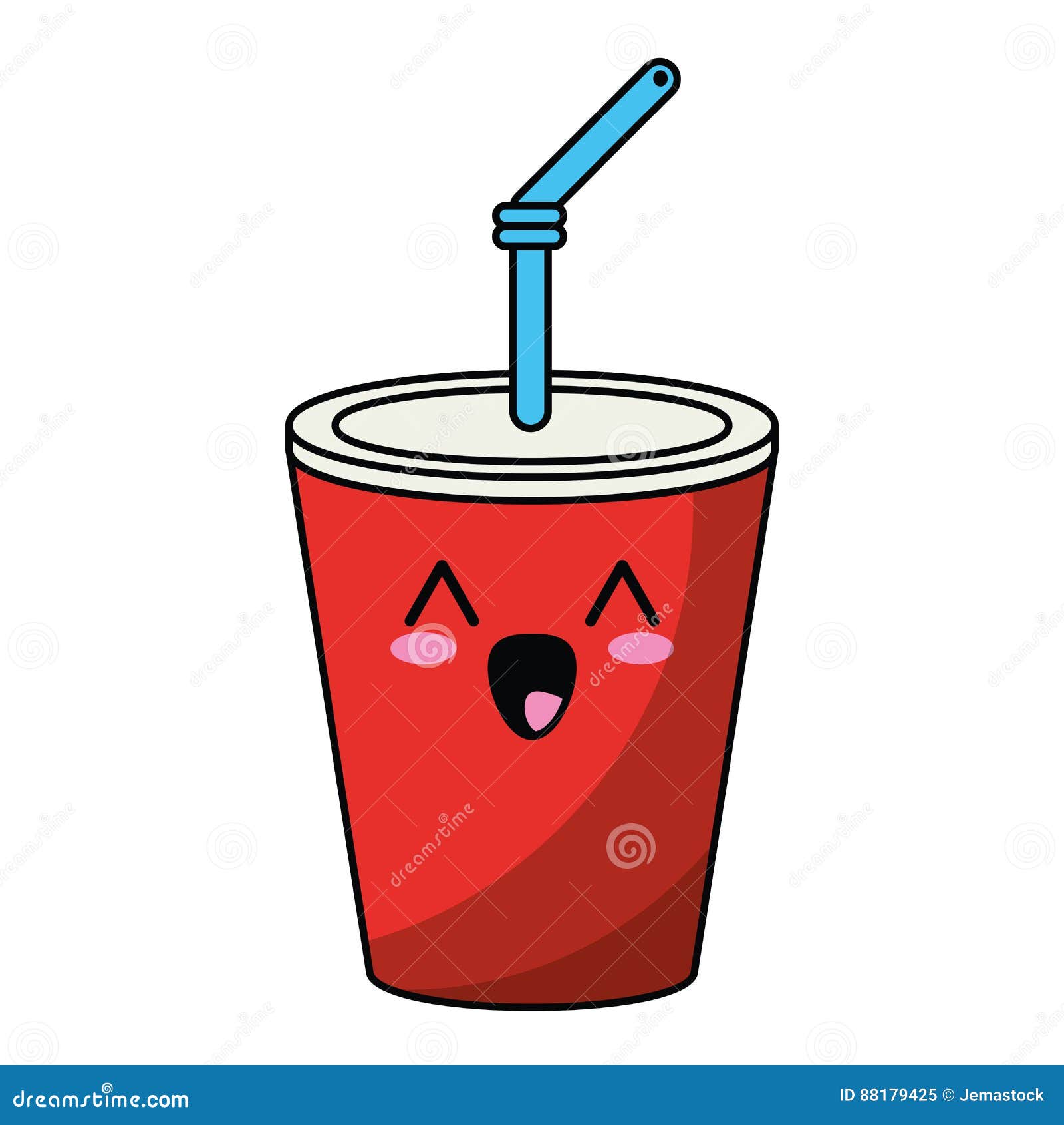 Kawaii Plastic Cup Drink Cola Stock Illustration - Illustration of cola ...