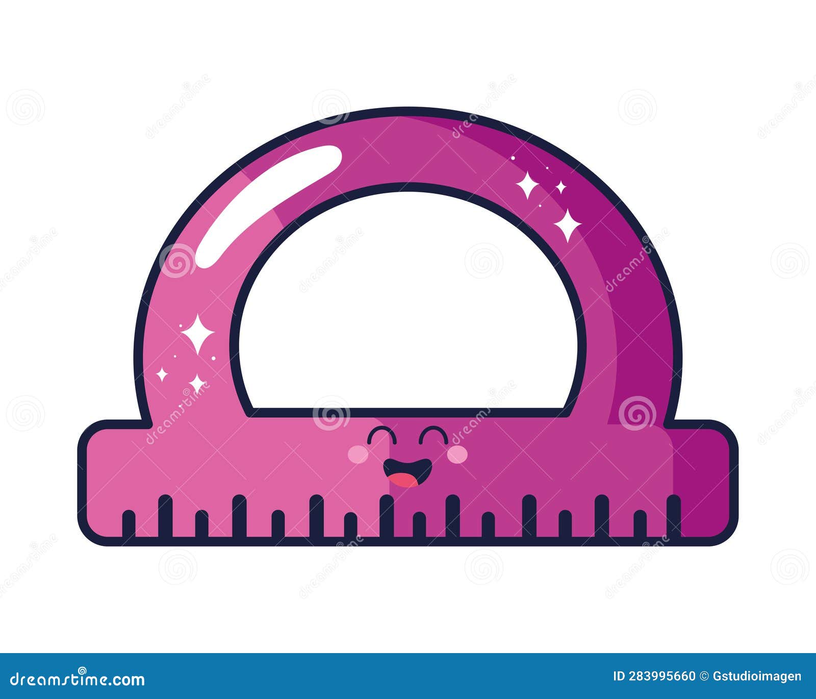Kawaii protractor cute stock vector. Illustration of sticker - 283995660