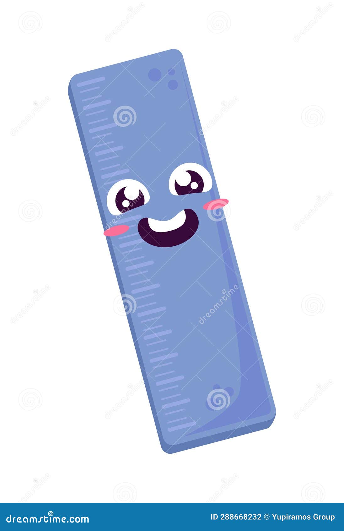 Set Of Kawaii School Ruler, Back To School Or Learning Concept, Cute ...