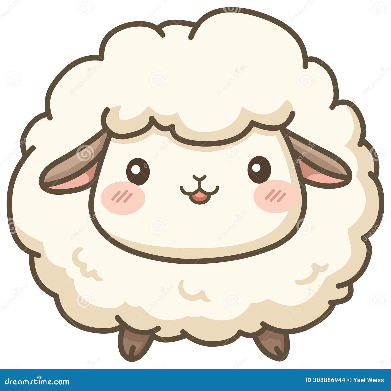 Chibi Sheep In Hat: Simplified Han Dynasty Style Animation On Yellow ...
