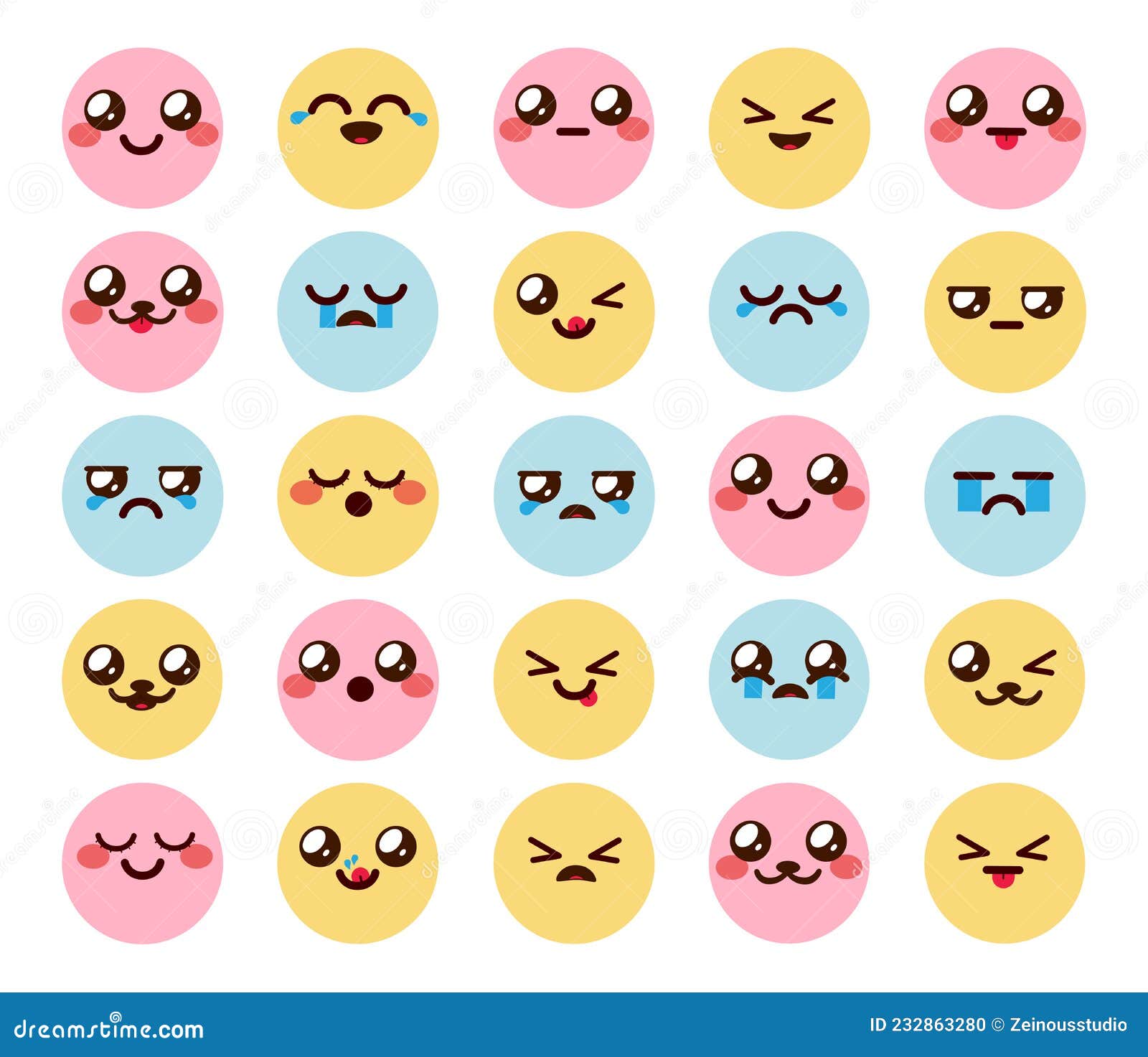 Smileys Blushing Emoticon Vector Set. 3d Emoticons In Winking, Blushing ... Smileys Blushing Emoticon Vector Set. 3d Emoticons In Winking, Blushing ...
