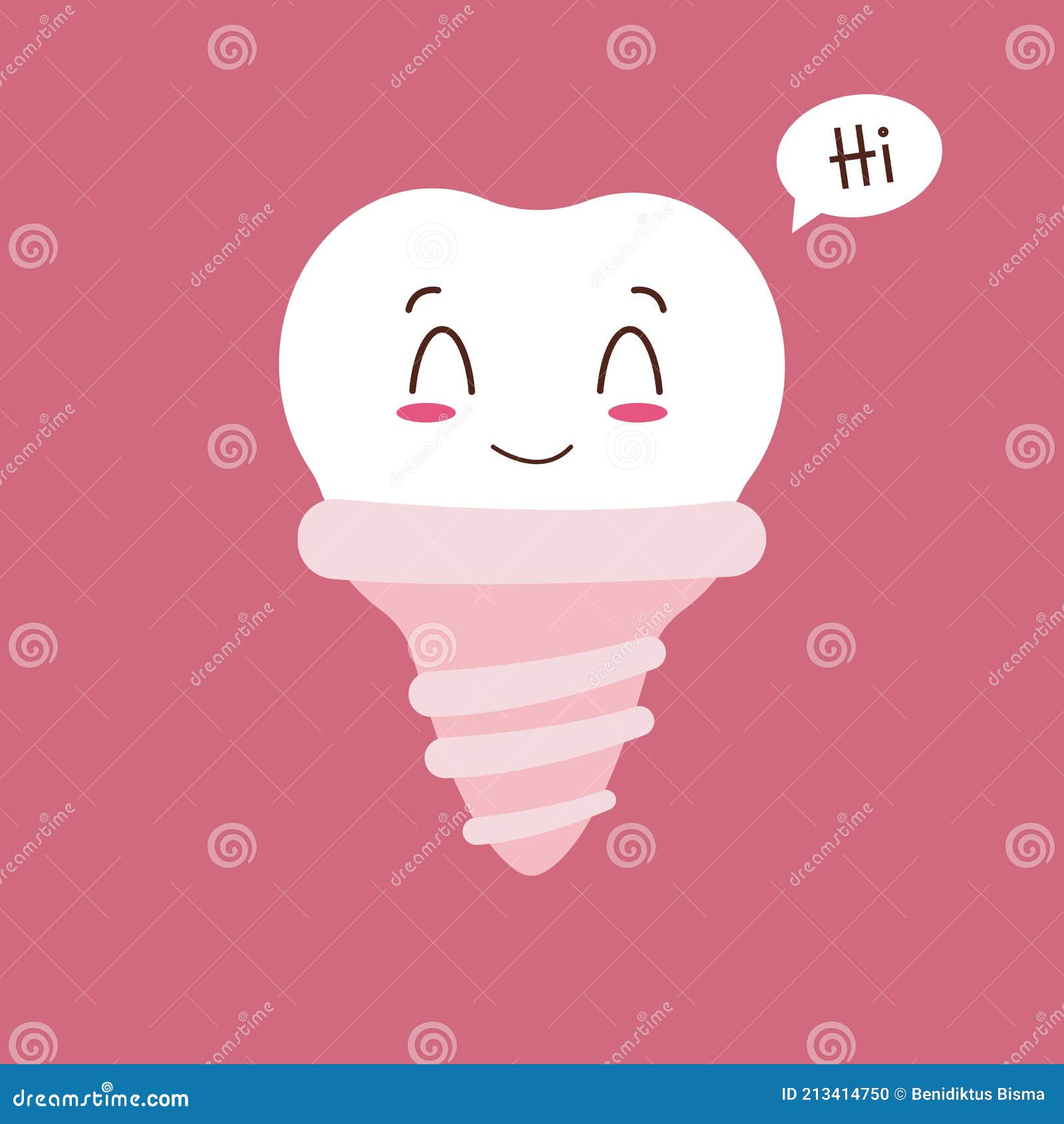Kawaii Tooth As Dentures Concept Stock Vector - Illustration of tooth ...