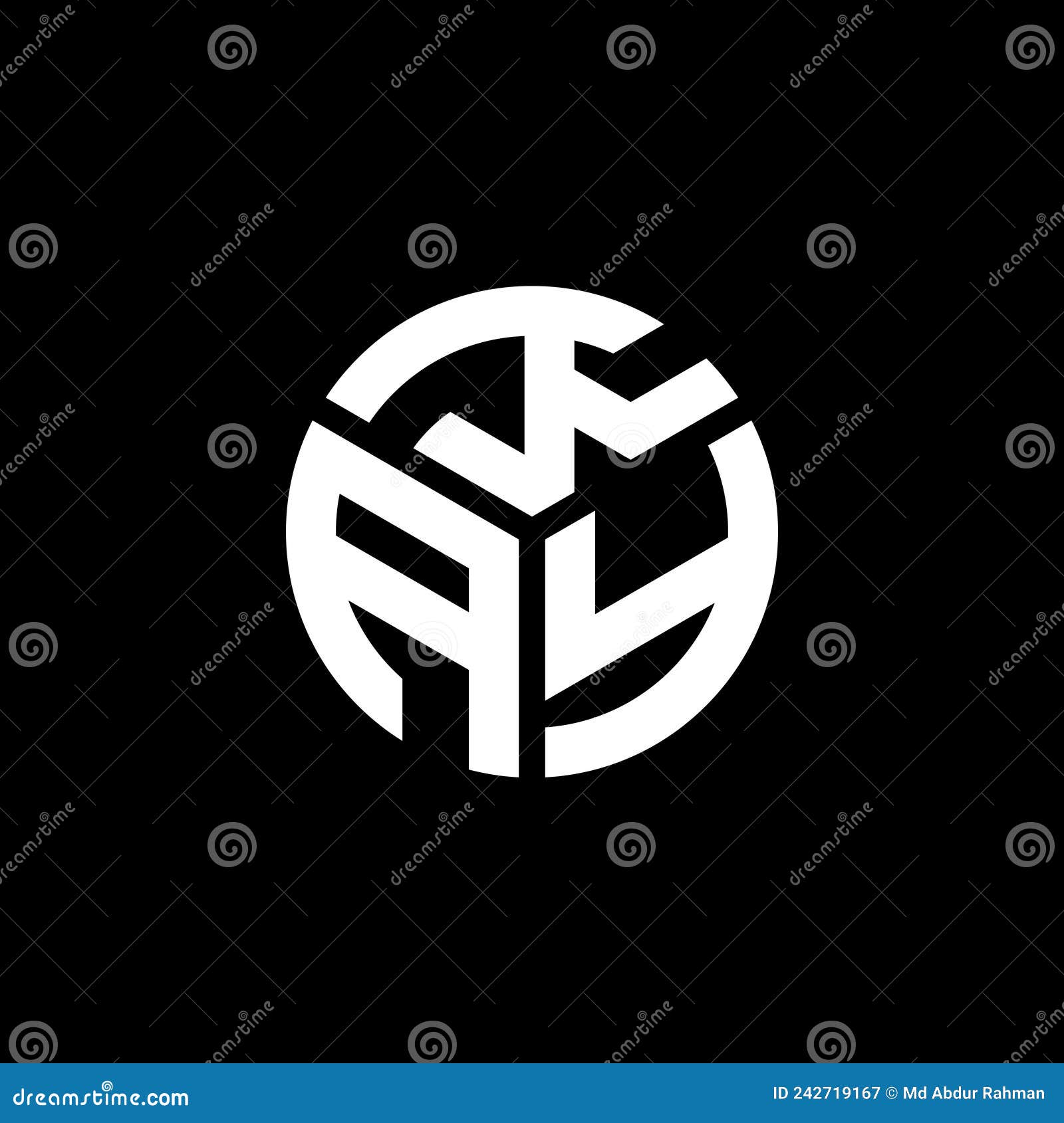 KAY Letter Logo Design On Black Background. KAY Creative Initials ...