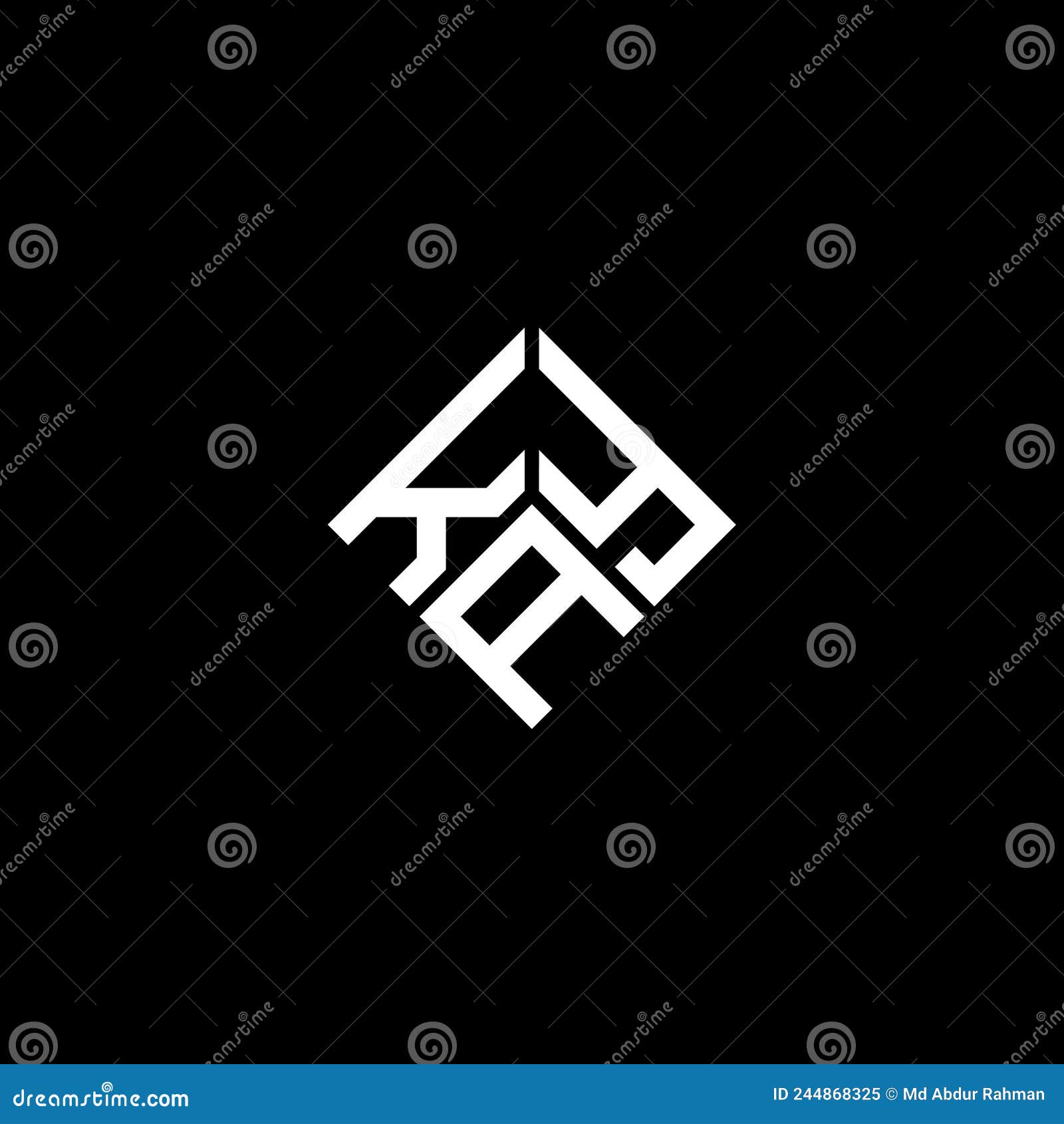KAY Letter Logo Design On Black Background. KAY Creative Initials ...