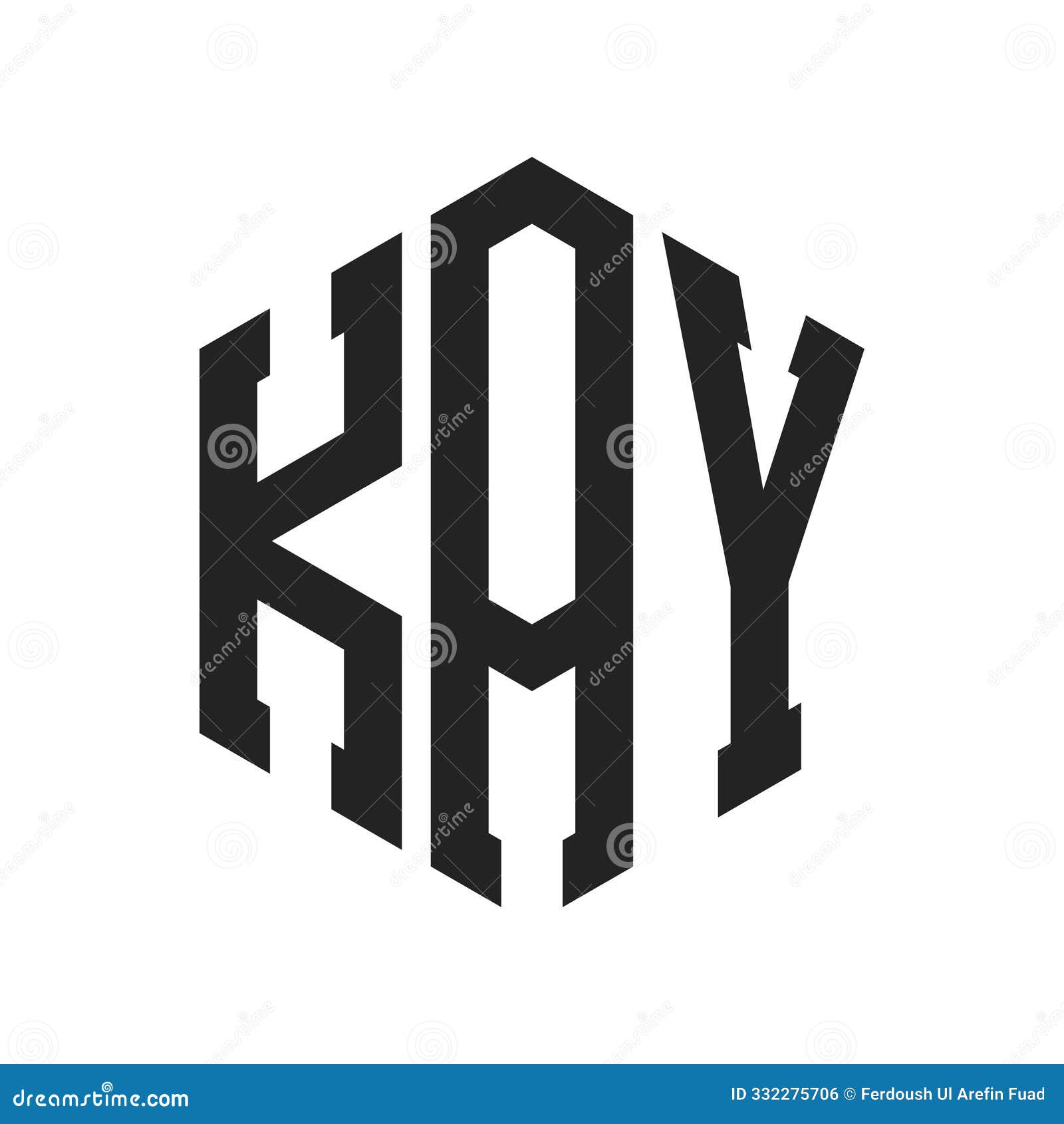KAY Logo Design. Initial Letter KAY Monogram Logo Using Hexagon Shape ...