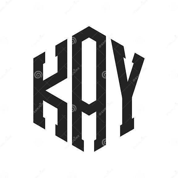 KAY Logo Design. Initial Letter KAY Monogram Logo Using Hexagon Shape ...