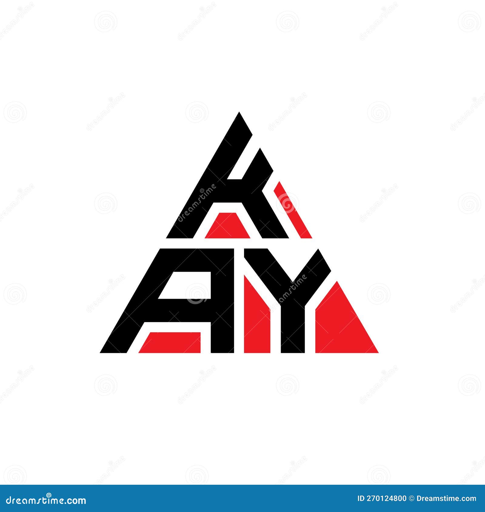 KAY Triangle Letter Logo Design with Triangle Shape. KAY Triangle Logo ...