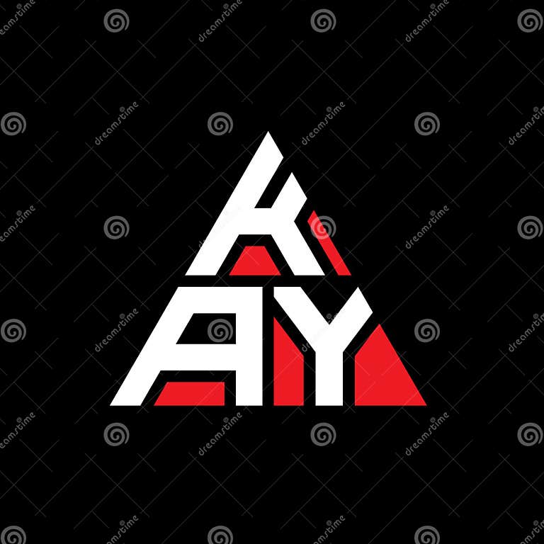 KAY Triangle Letter Logo Design with Triangle Shape. KAY Triangle Logo ...