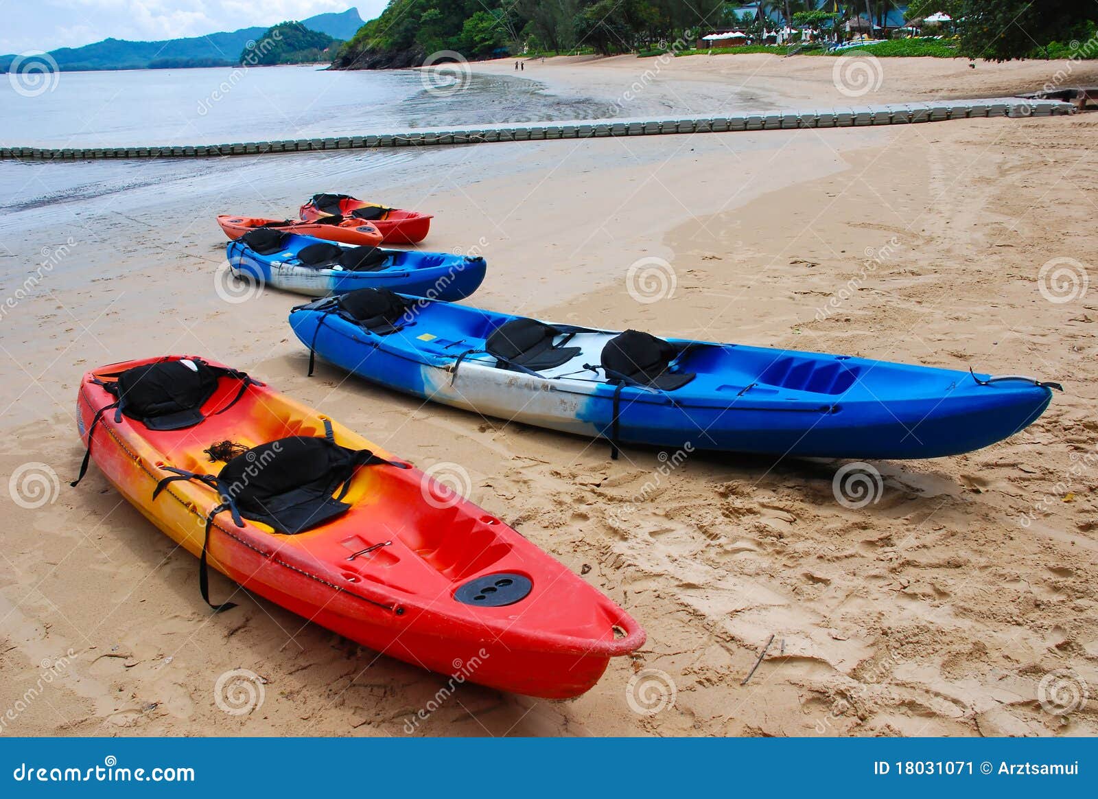Kayak beach stock image. Image of island, holiday, pathway - 18031071
