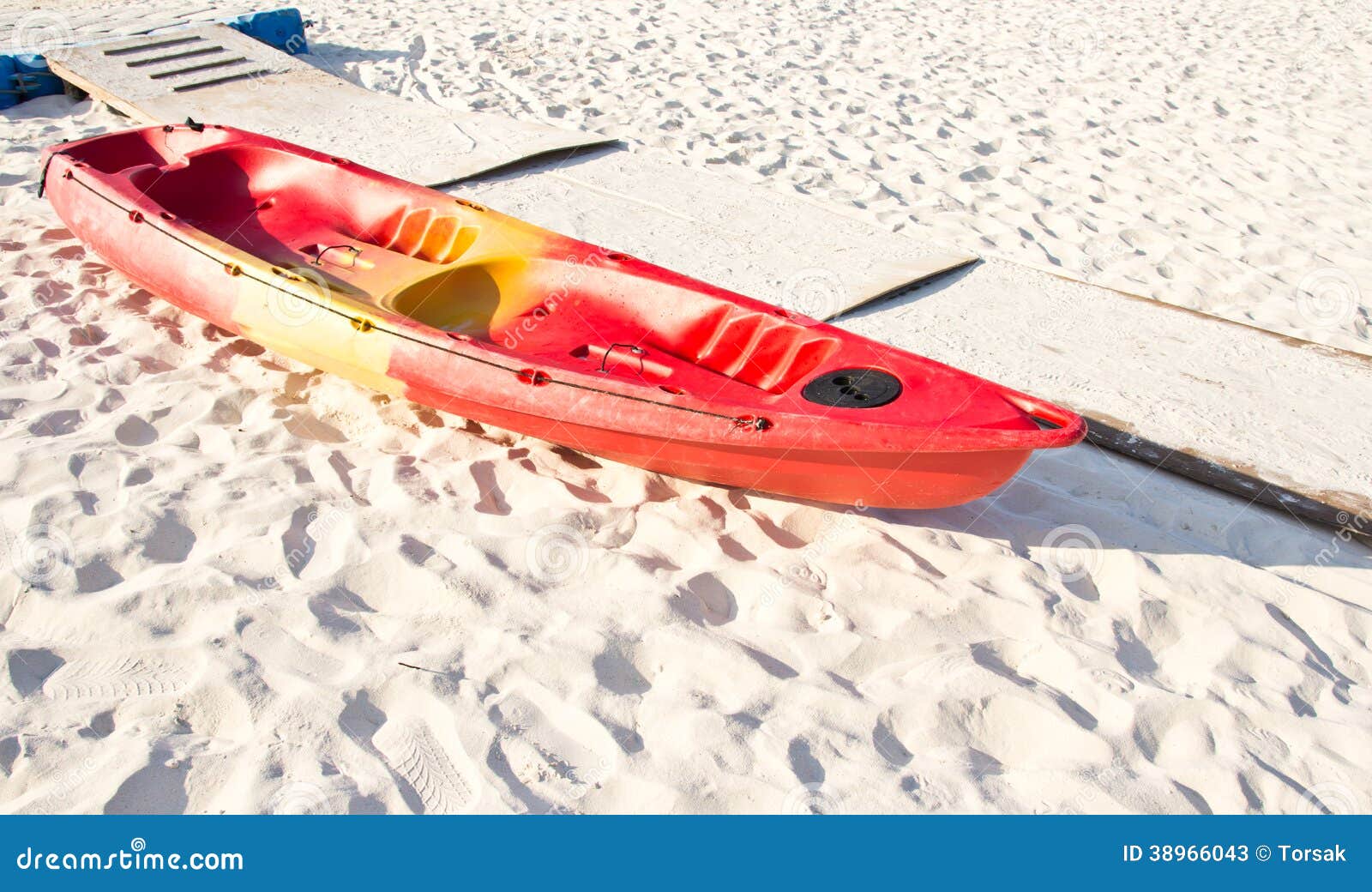 Kayak on the beach stock image. Image of exercise, outdoors - 38966043