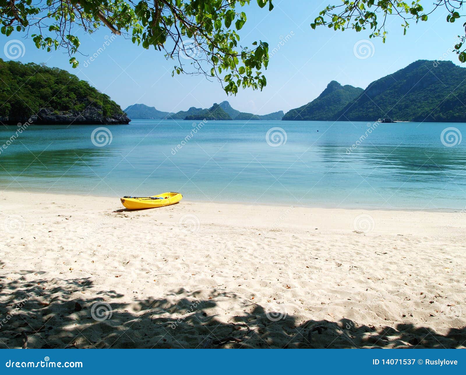 A Kayak Boat in Angthong NP, Thailand Stock Image - Image of islands ...