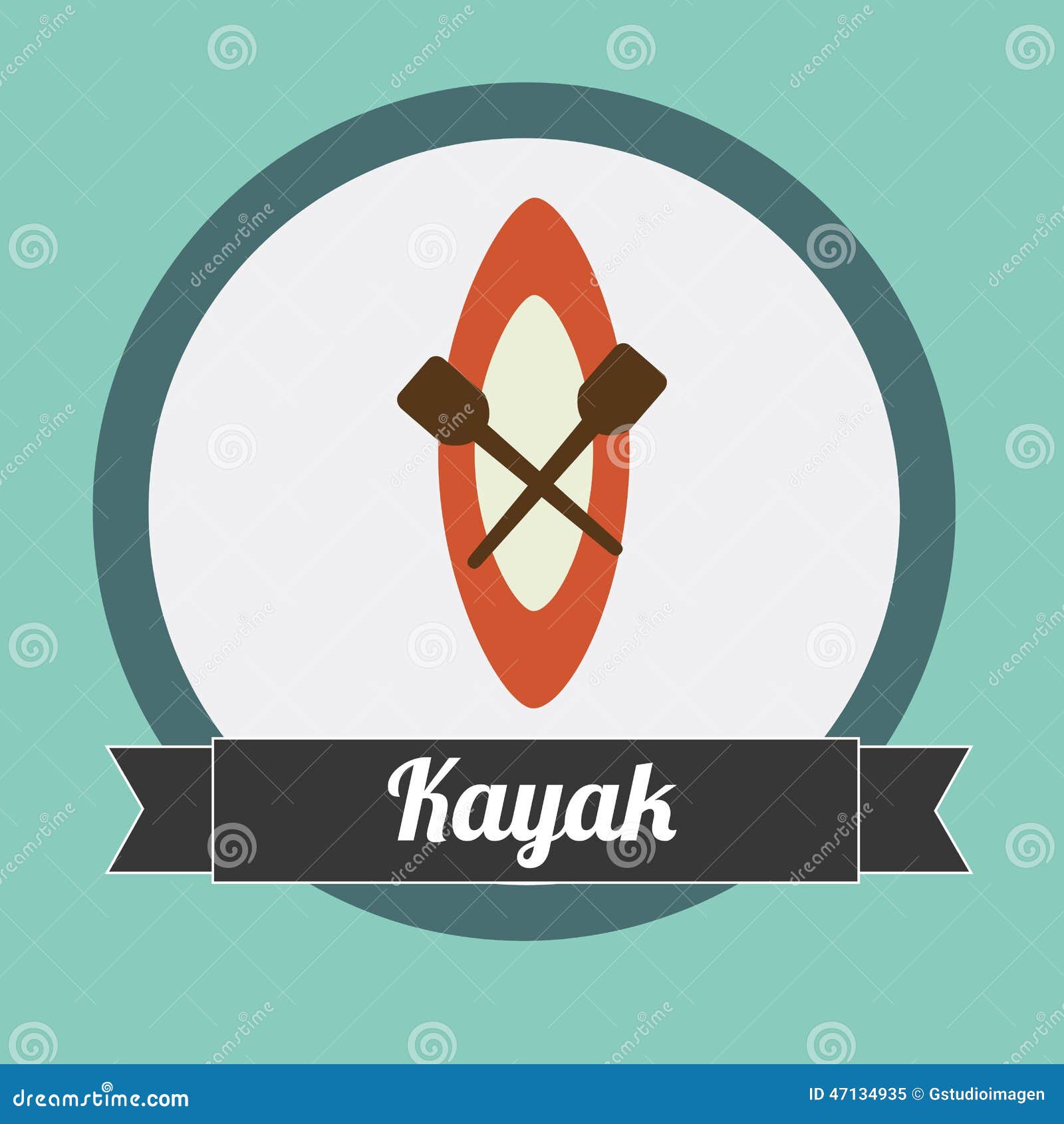 Kayak design stock vector. Illustration of paddle, raft - 47134935