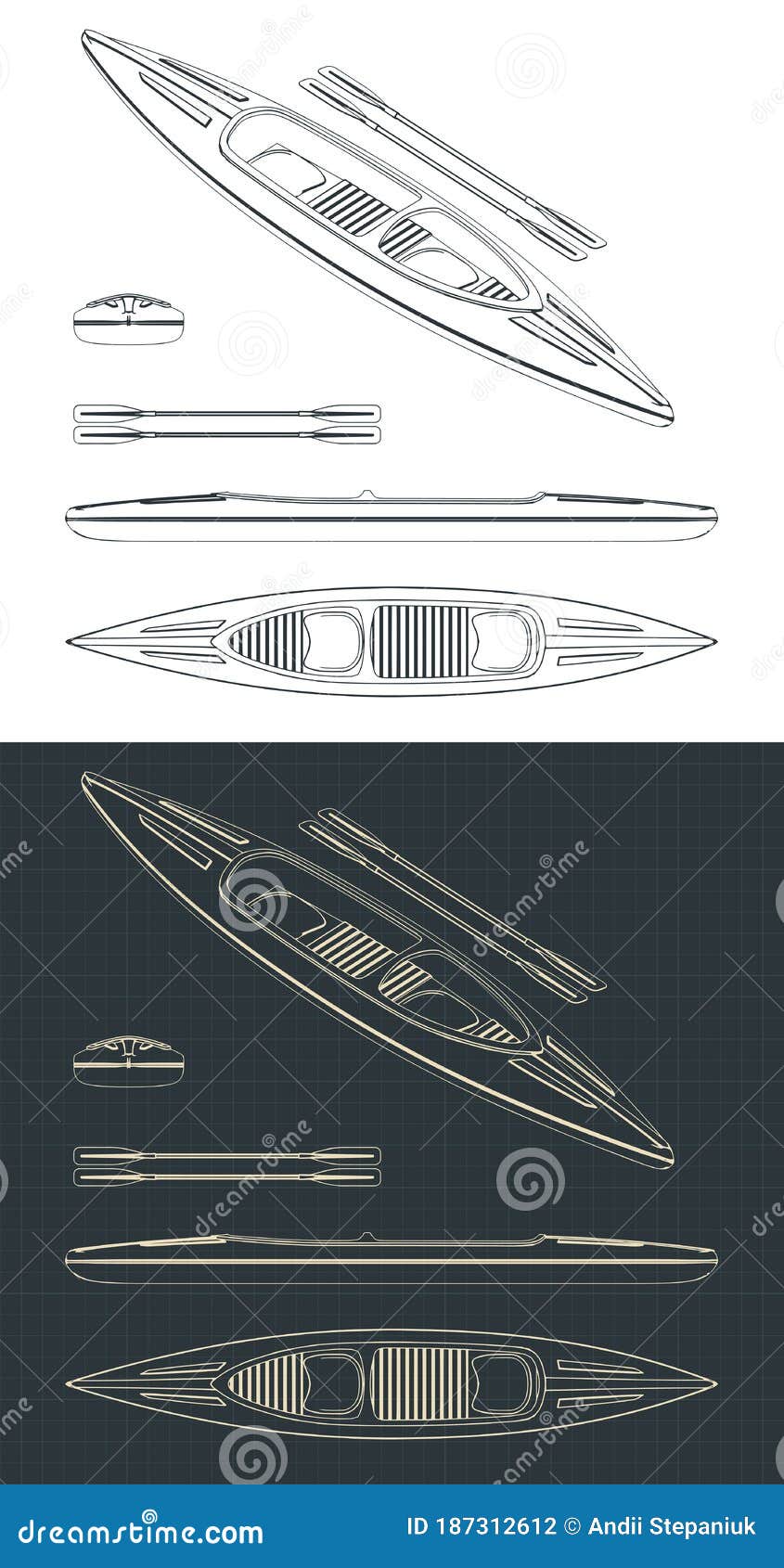 Kayak Drawings Illustration Stock Vector - Illustration of race ...