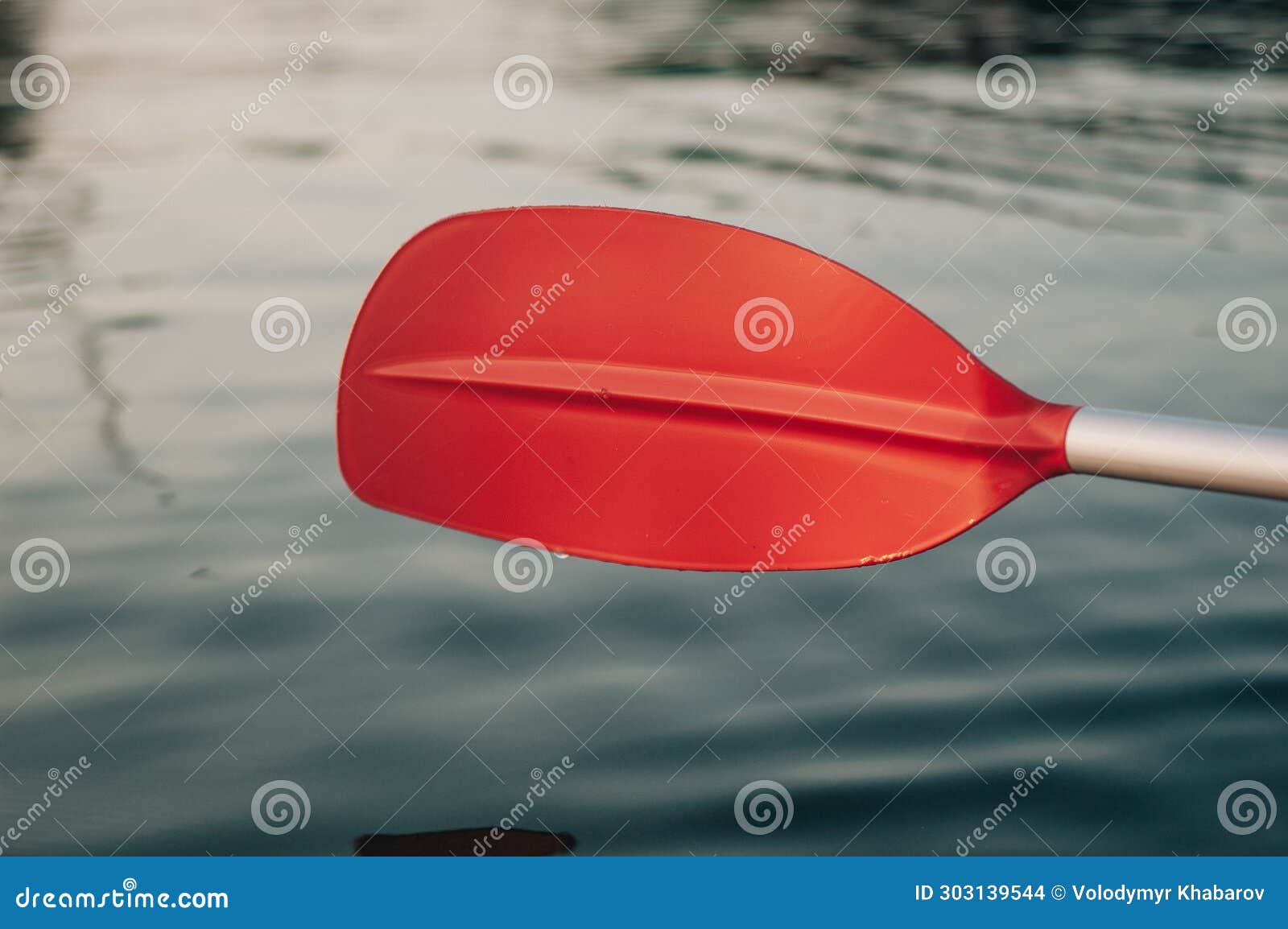 Kayak Oar Above the Water Surface of the River Stock Photo - Image of ...