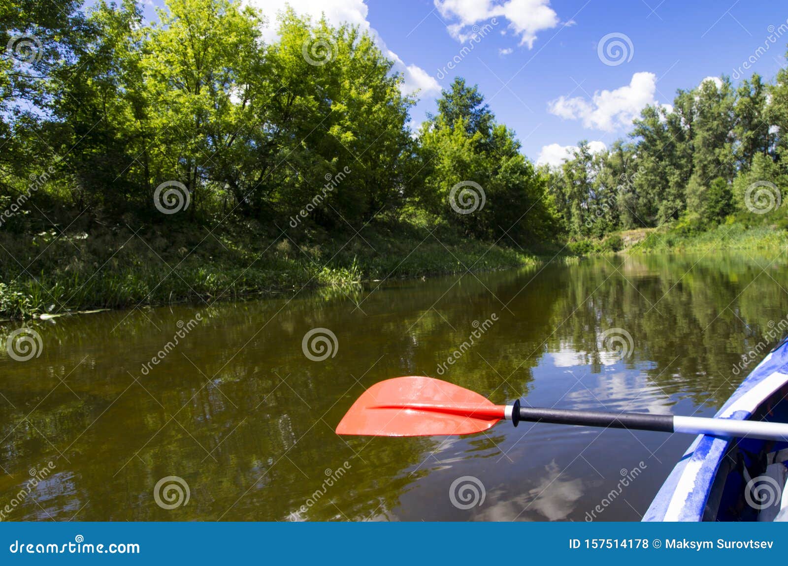 Kayak Paddle Above the Water Stock Photo - Image of canoeing, extreme ...