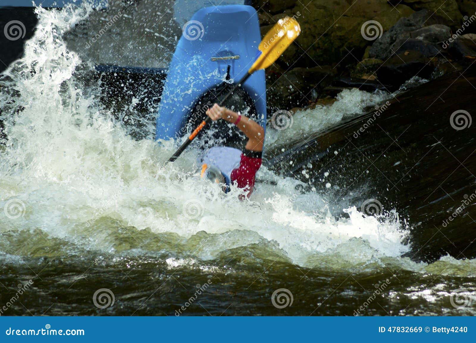 Kayak in Paddling Competition. Stock Image - Image of competition ...