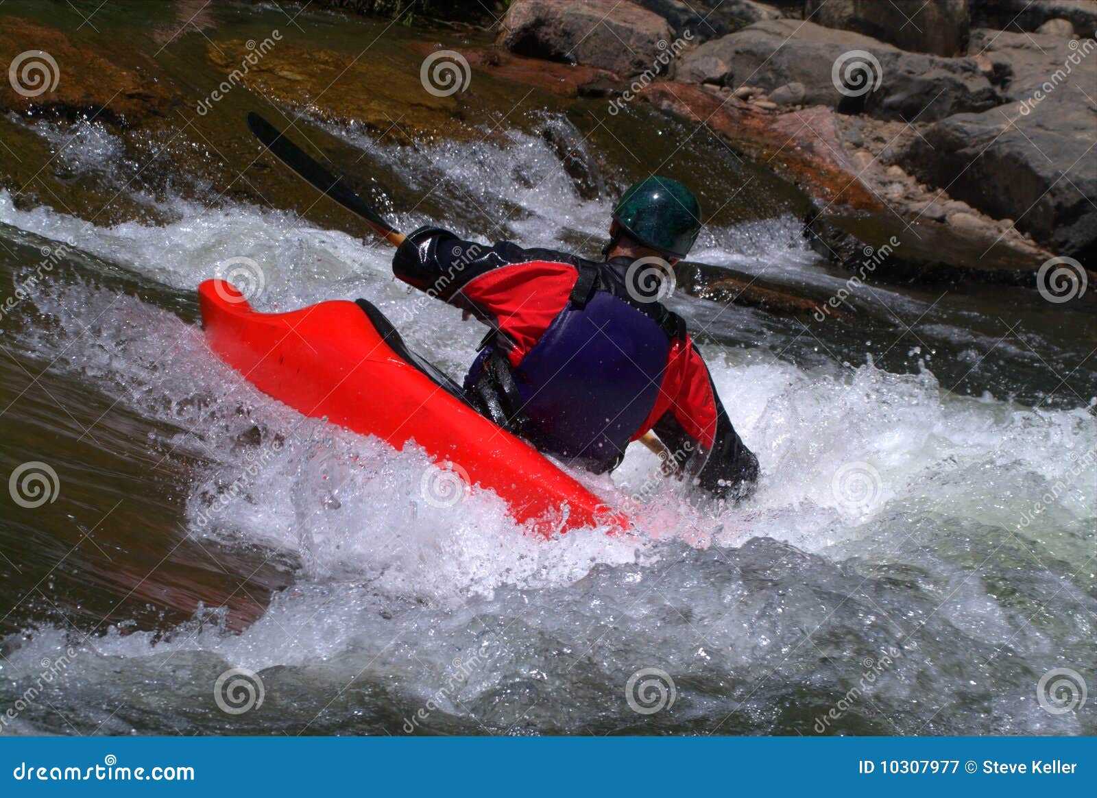 Kayak in rapids stock image. Image of view, dangerous - 10307977