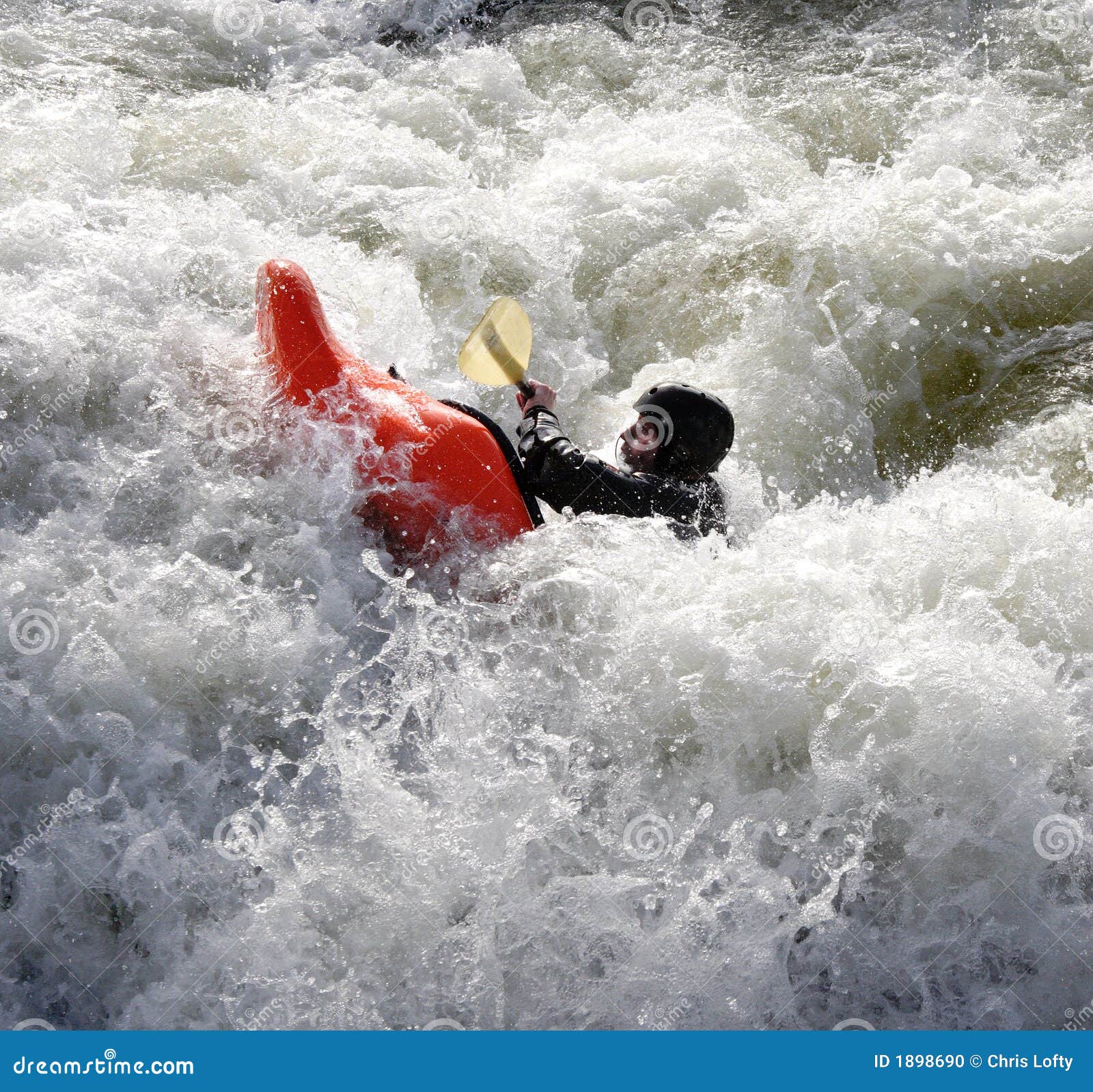 Kayak on the Rapids stock photo. Image of extreme, foam - 1898690