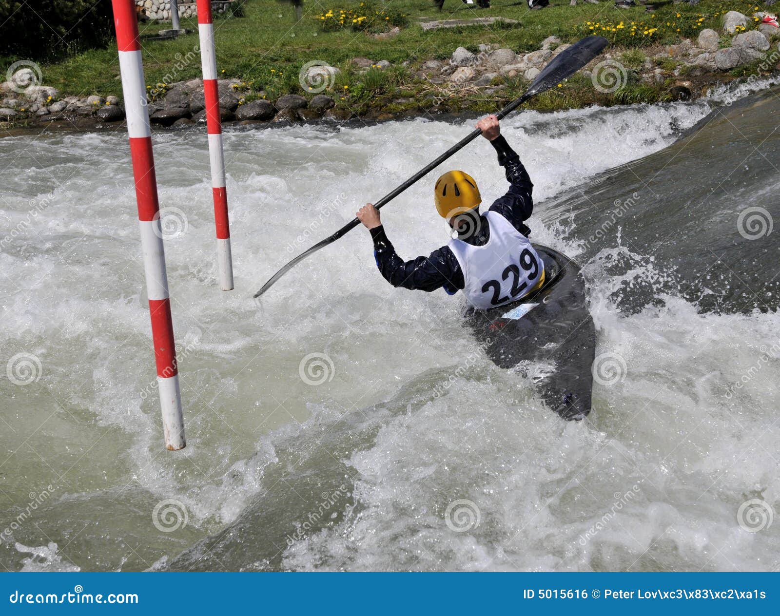 Kayak on the rapids stock photo. Image of canoe, competitor - 5015616