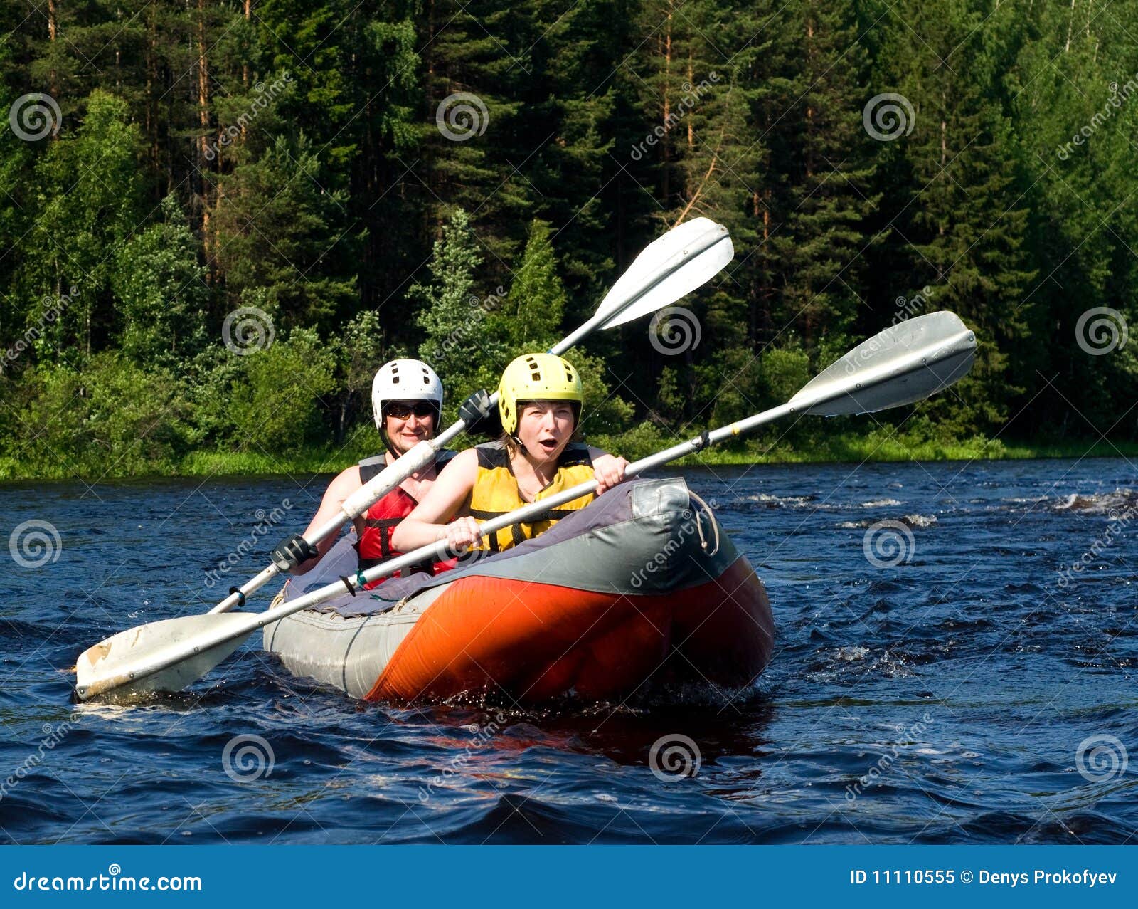 Kayak on river stock image. Image of jacket, outdoors - 11110555