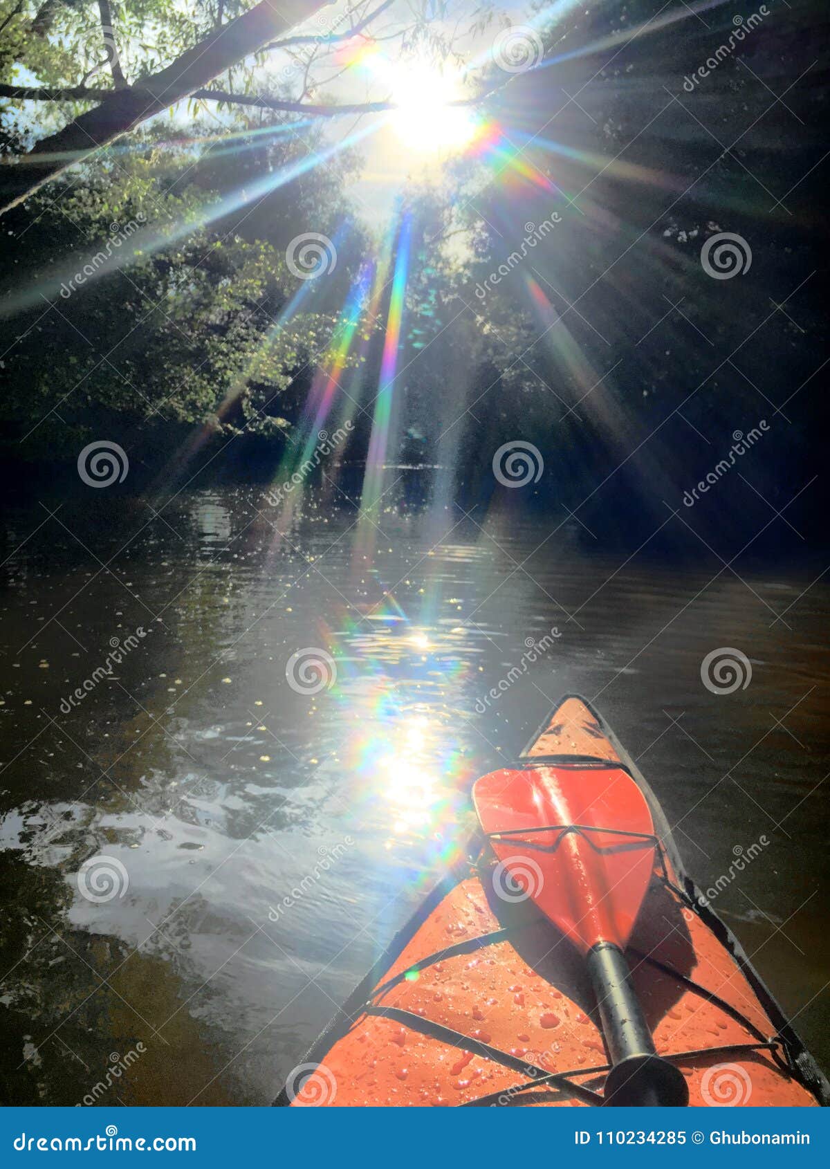Kayak river sun stock image. Image of canoeing, summer - 110234285