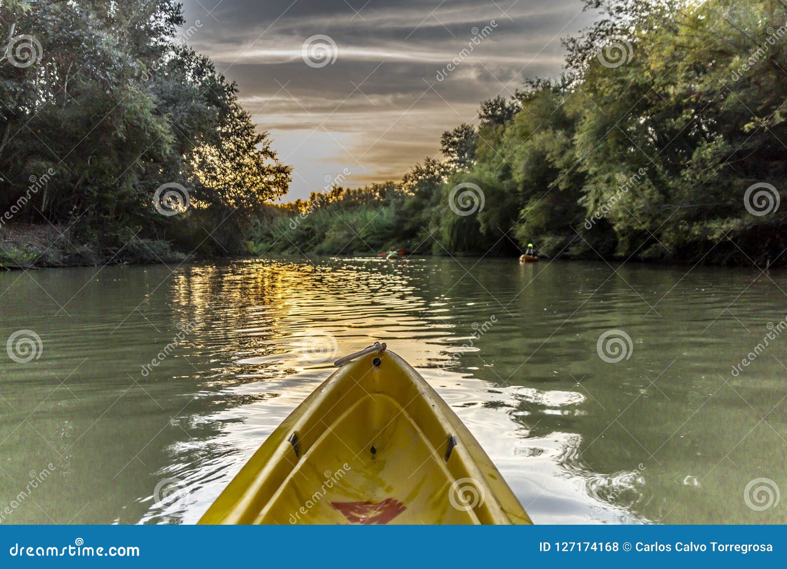Kayak route stock photo. Image of river, landscape, paddle - 127174168