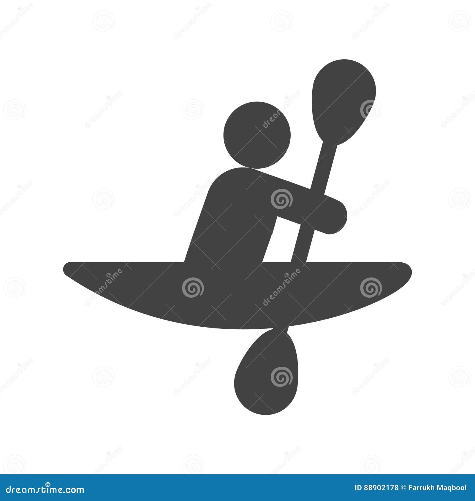 Kayak stock vector. Illustration of boat, team, vector - 88902178