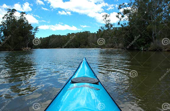 Kayak upstream stock image. Image of rivers, paddle, beach - 64537