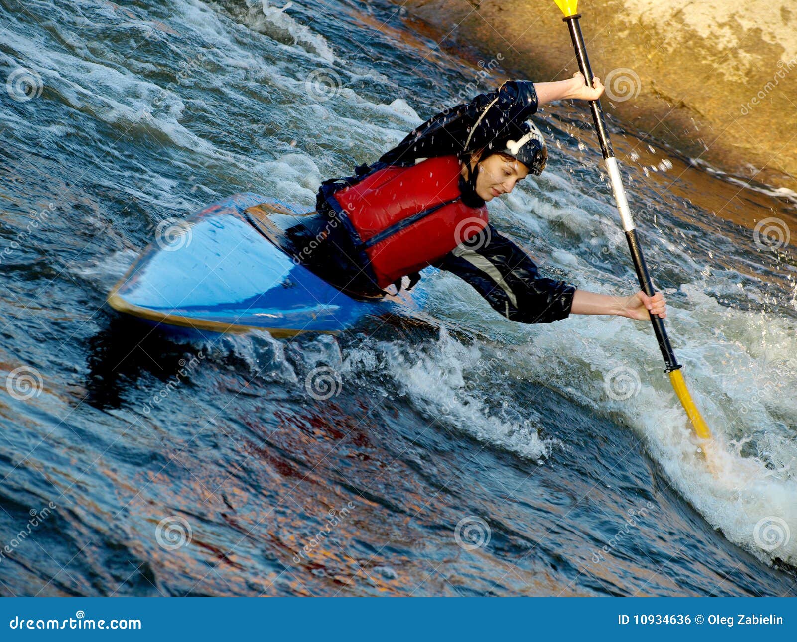 Kayaker stock photo. Image of sports, splash, raft, kayaking - 10934636