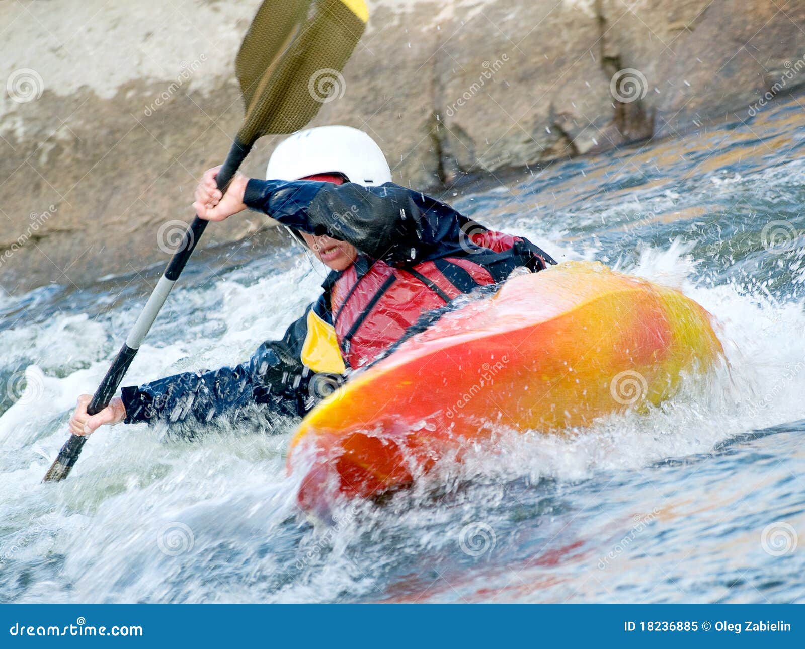 Kayaker stock image. Image of danger, energy, white, kayaker - 18236885