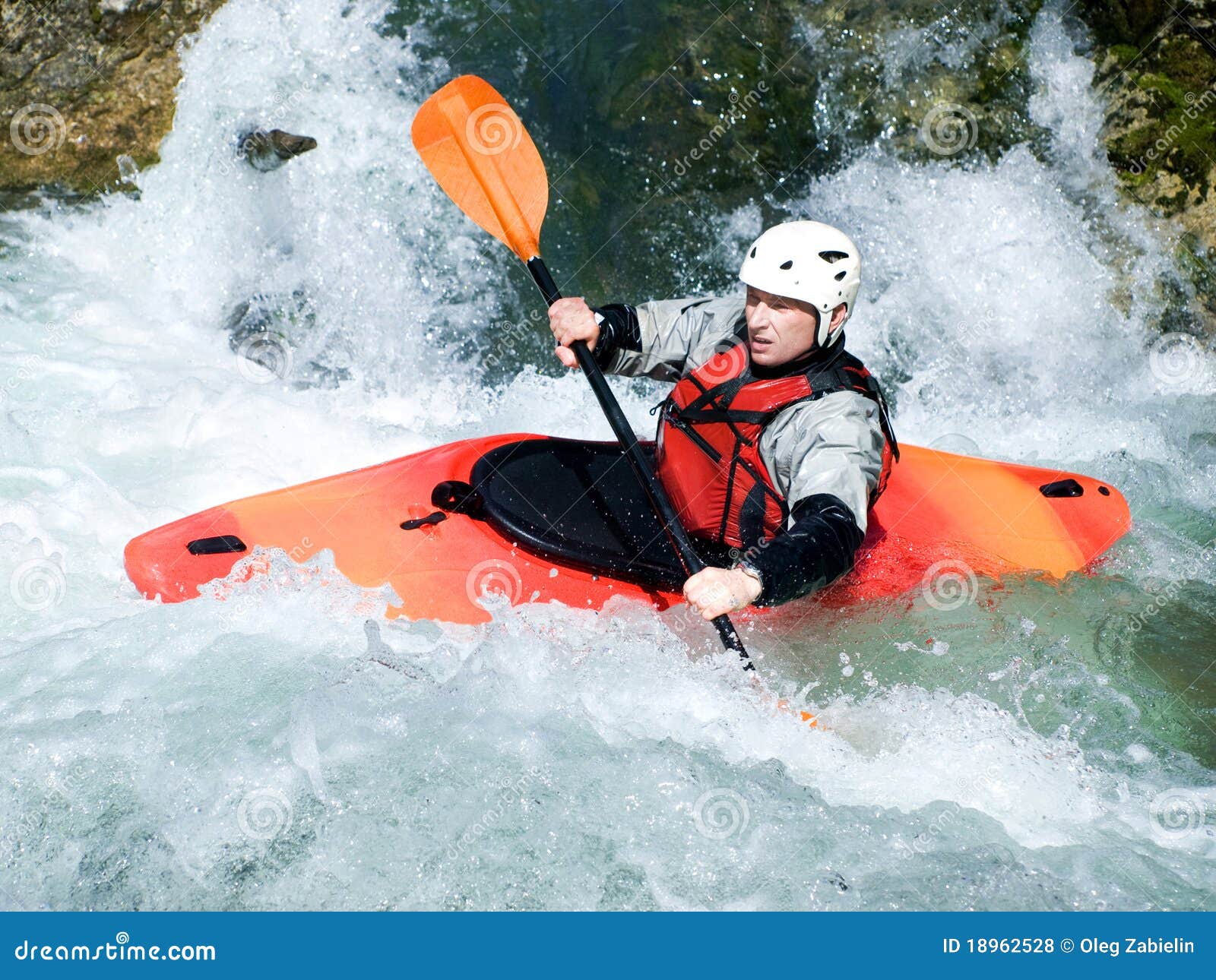 Kayaker stock photo. Image of rapid, sports, motion, vessel - 18962528