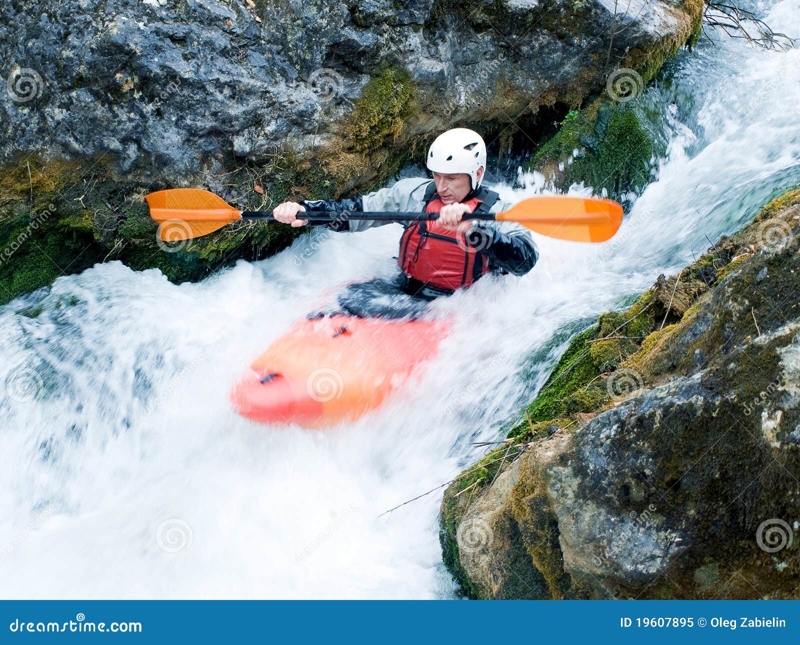 Kayaker stock image. Image of danger, outdoor, activity - 19607895