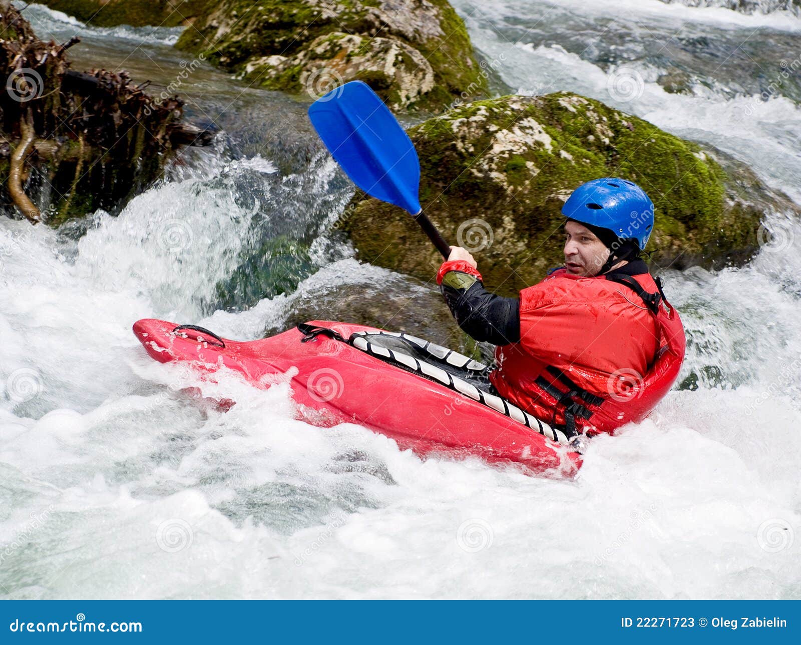 Kayaker stock image. Image of rough, motion, active, sport - 22271723