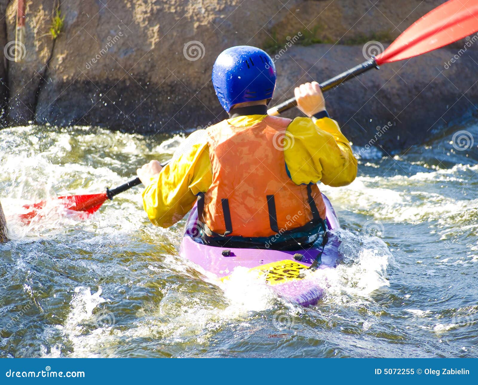 Kayaker stock image. Image of danger, rapid, challenge - 5072255