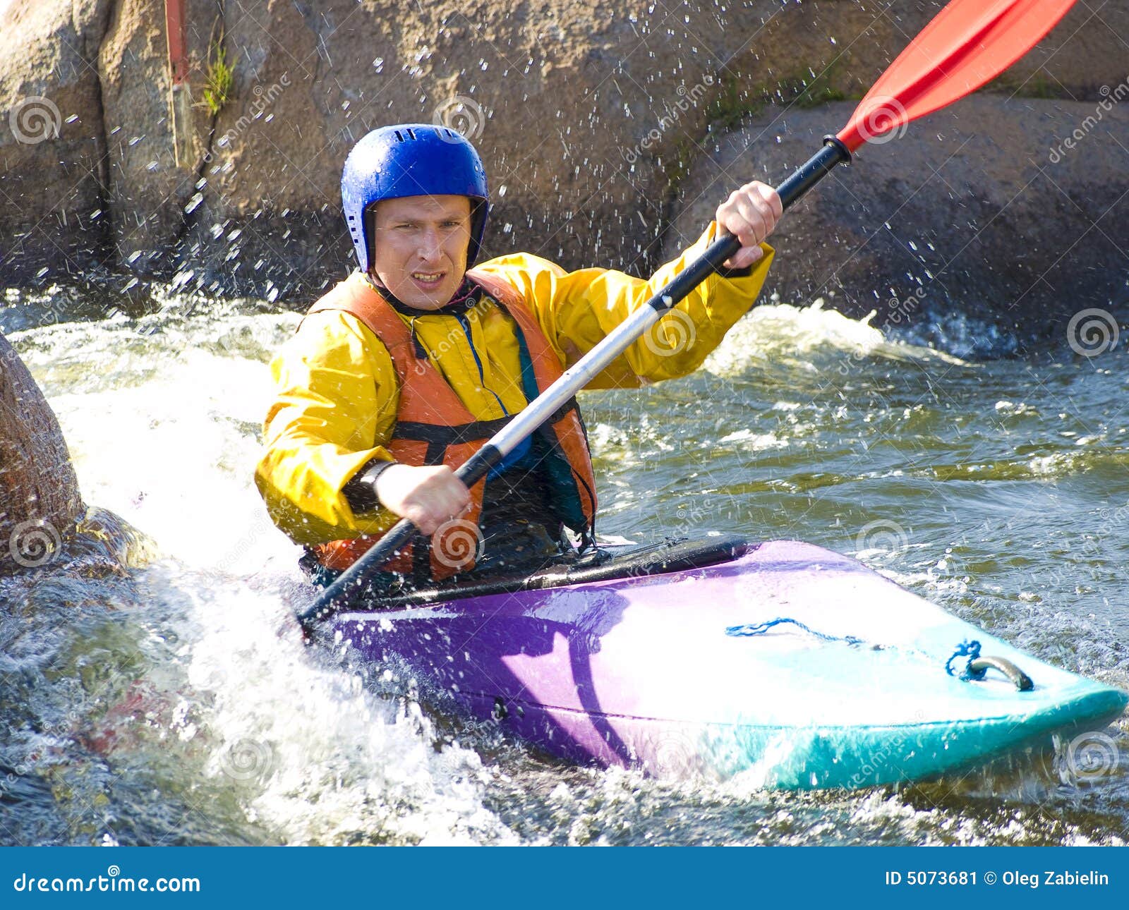 Kayaker stock image. Image of exercise, extreme, challenge - 5073681