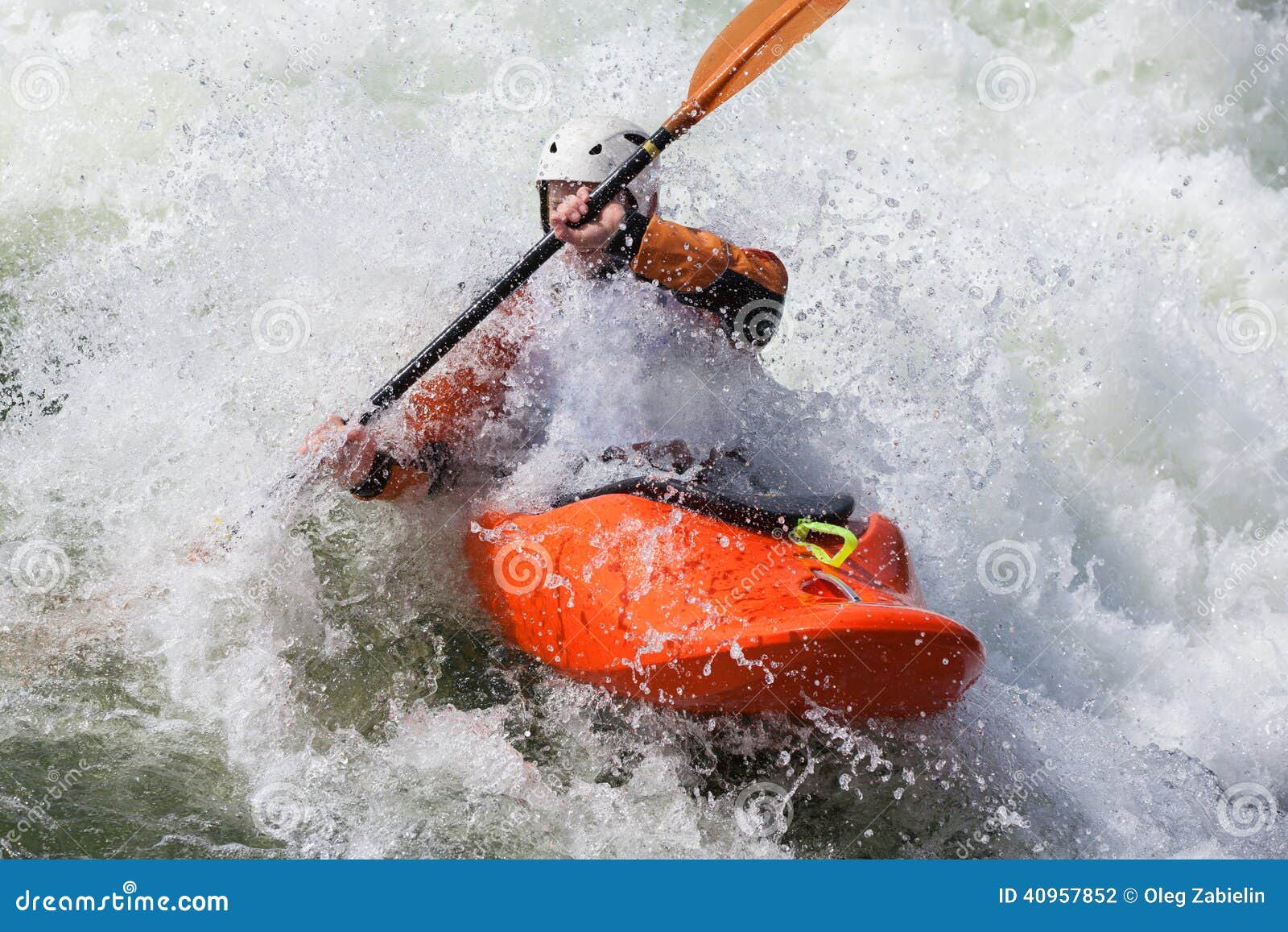 Kayaker stock photo. Image of kayaking, energy, male - 40957852