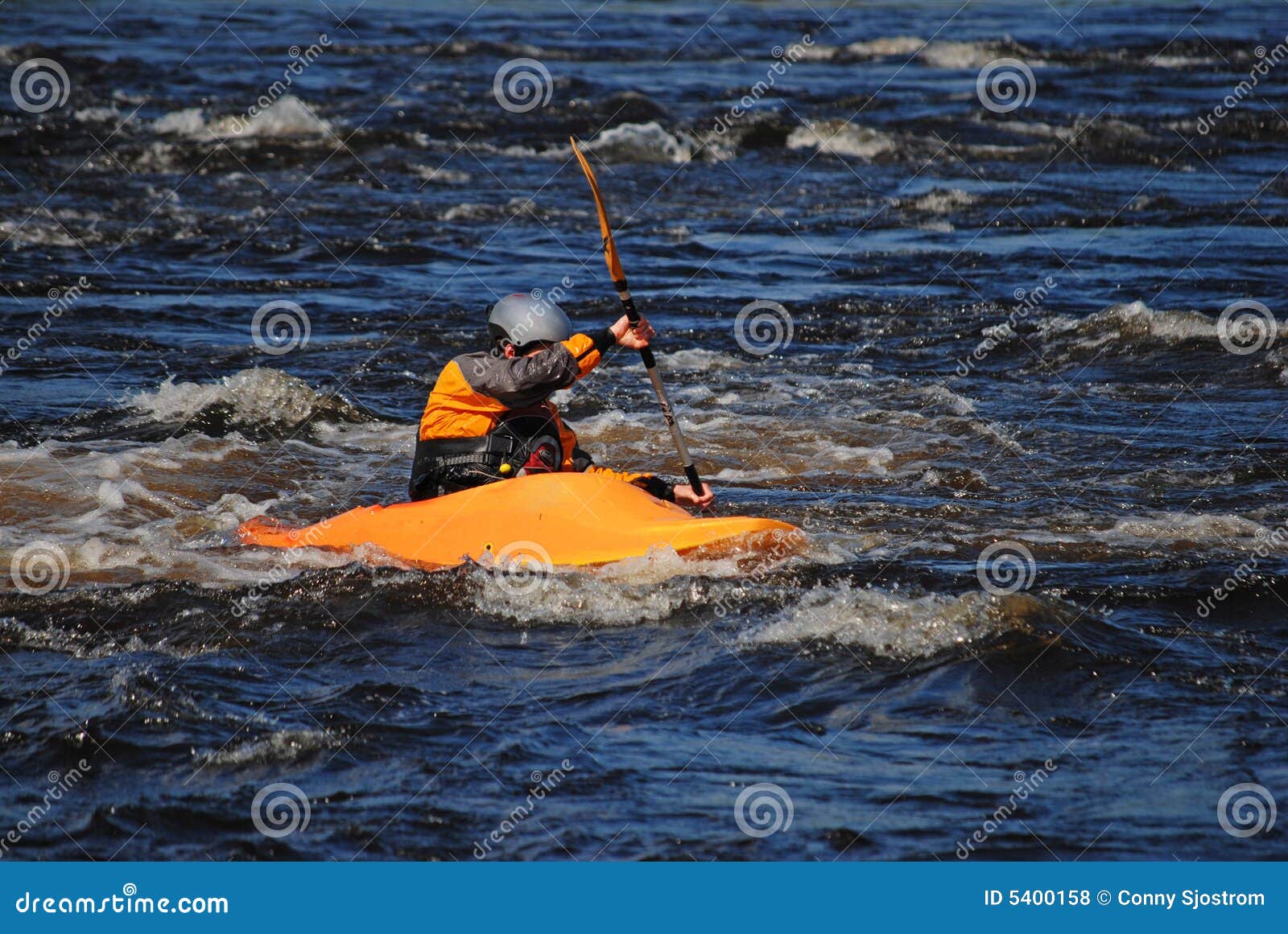Kayaker in the ocean stock photo. Image of water, paddle - 5400158